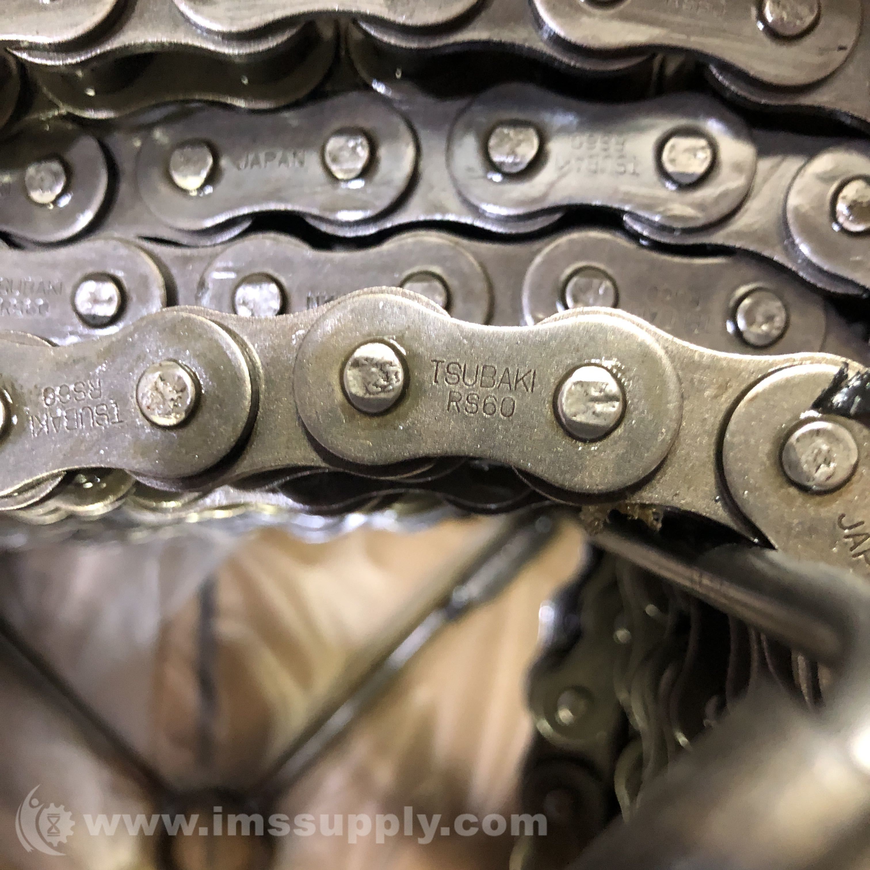 Tsubaki RS60-1-RP Length 100 Feet Roller Chain: Single Strand - IMS Supply