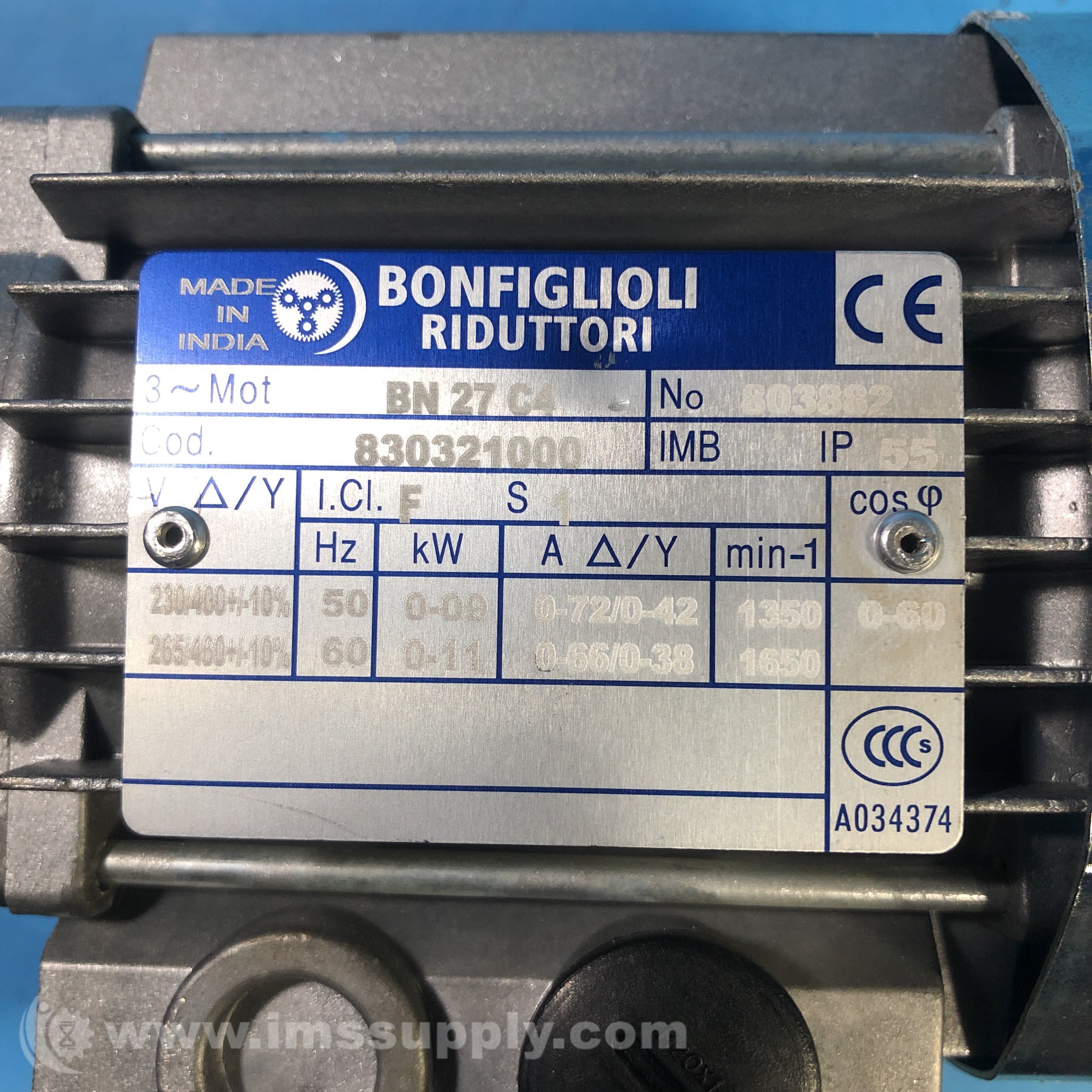 Bonfiglioli BN27C4 3 Phase Motor - IMS Supply