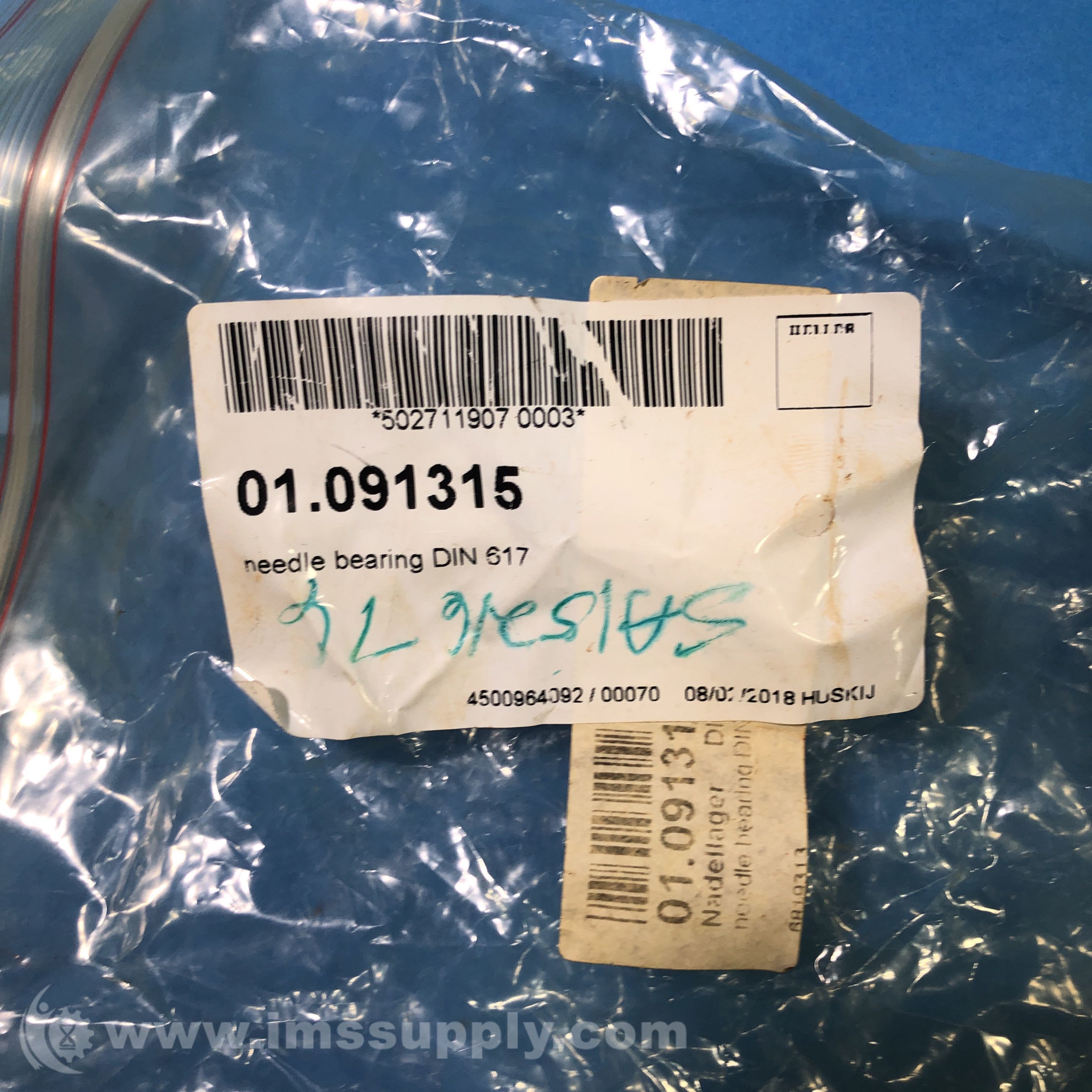 01.091315 Needle Bearing, DIN 617 - IMS Supply