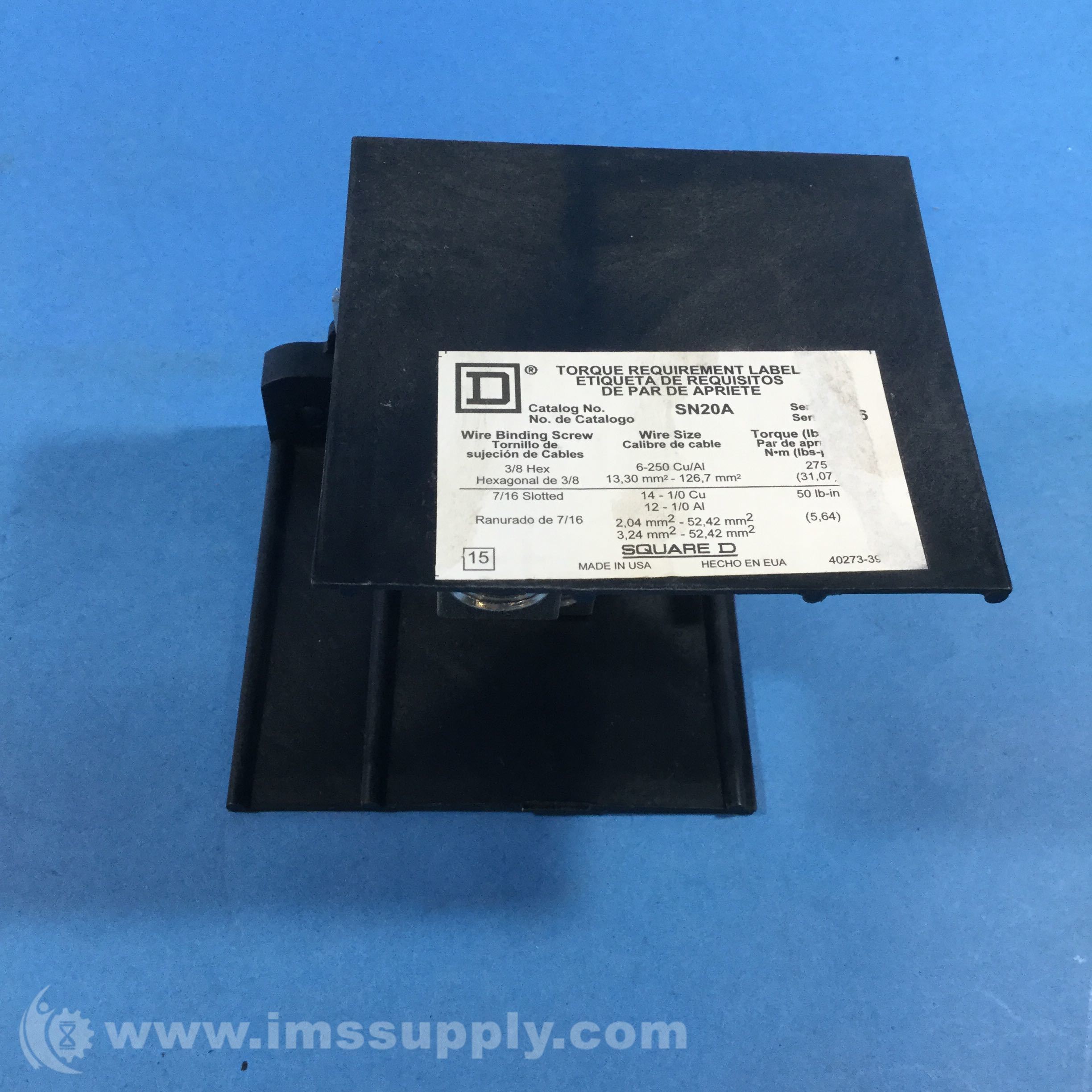 Square D SN20A Safety Switch, Solid Neutral Assembly Kit, 200A - IMS Supply