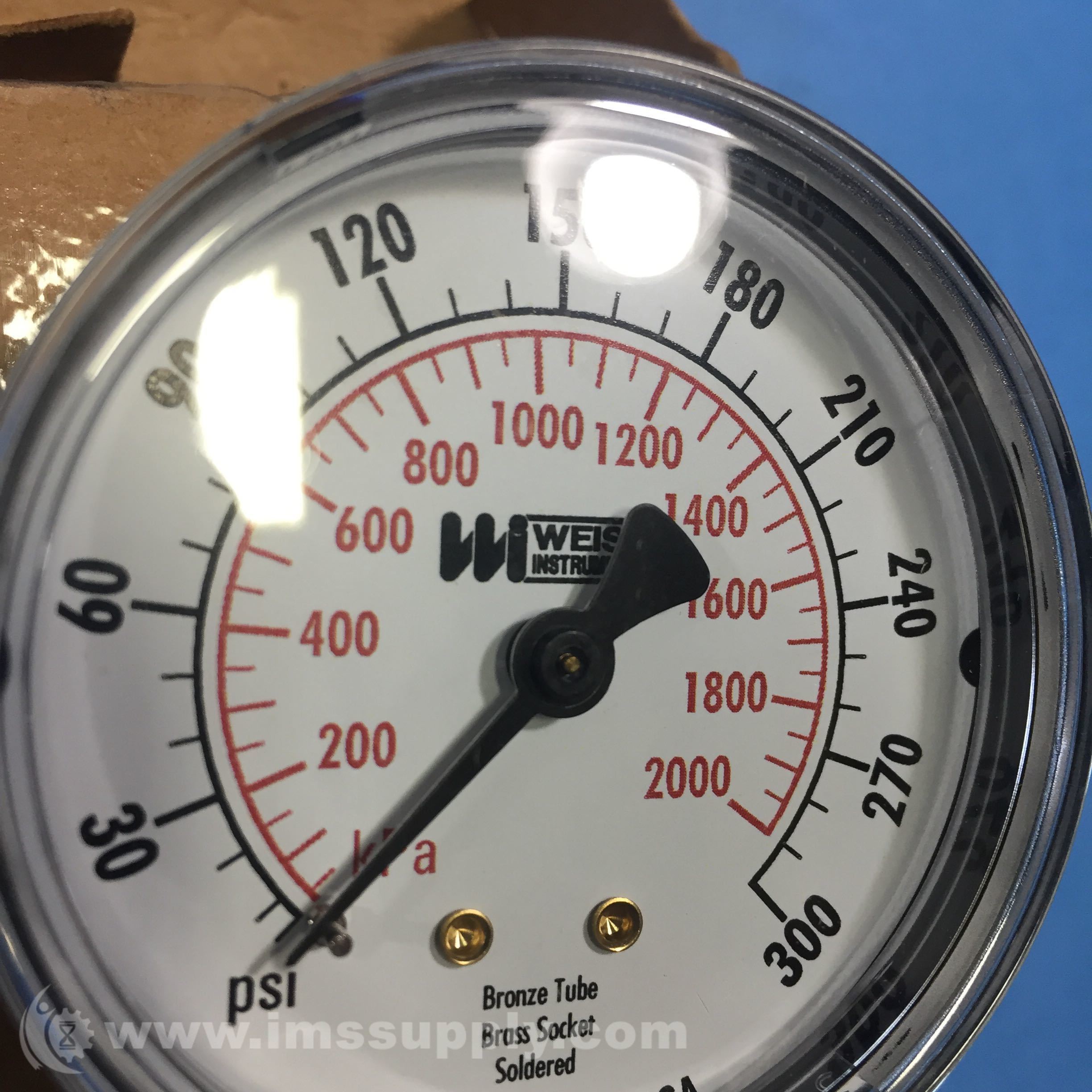 Weiss Instruments TL25-300-4L 300 PSI 2.5 Pressure Gauge 1/4 NPT - IMS ...