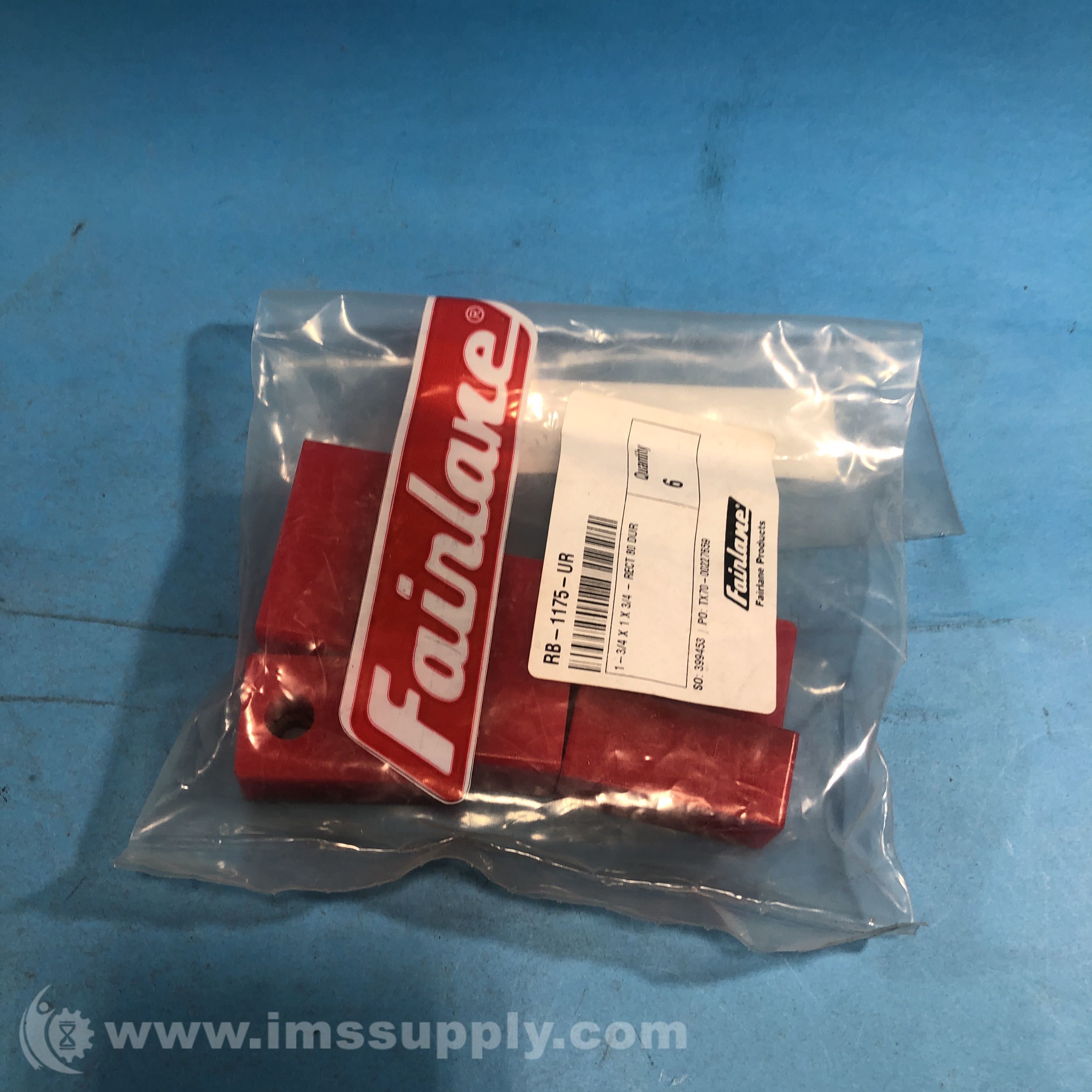 Fairlane RB-1175-UR Bag of 6 Rectangular Bumpers w/ Steel Plate - IMS ...