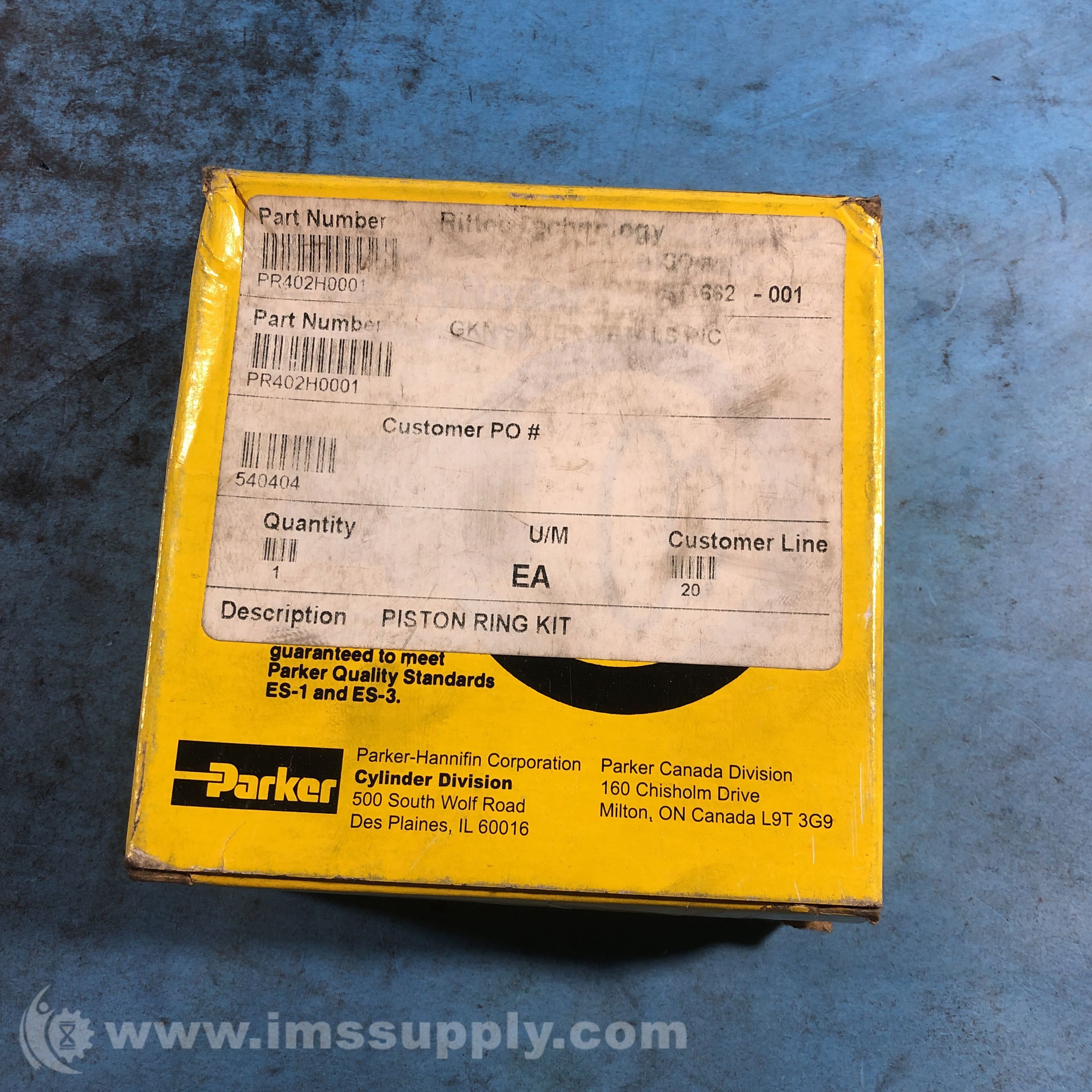Parker PR402H0001 Buna Piston Ring Kit - IMS Supply