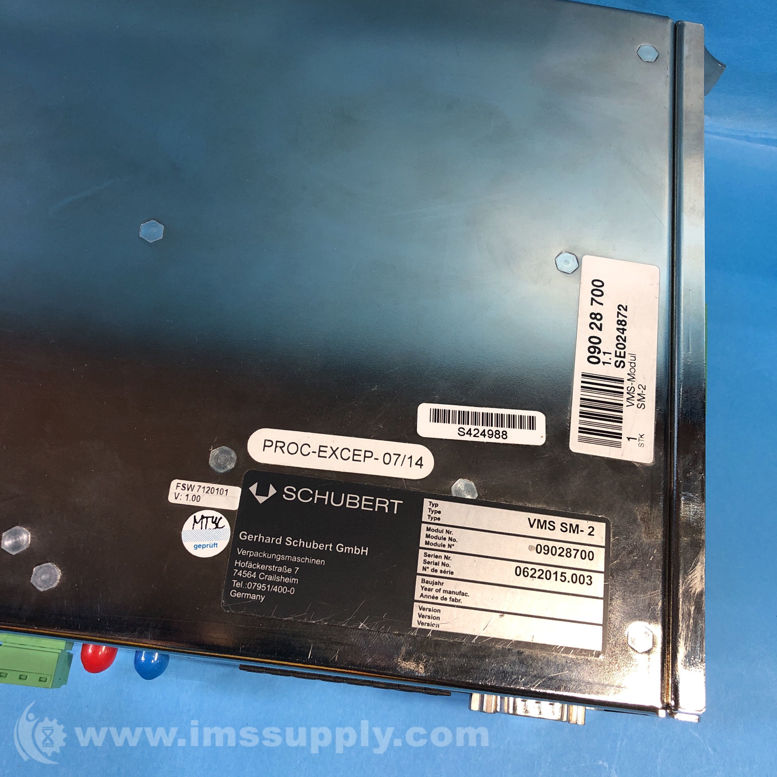 Schubert VMS SM-2 PLC Control Module - IMS Supply