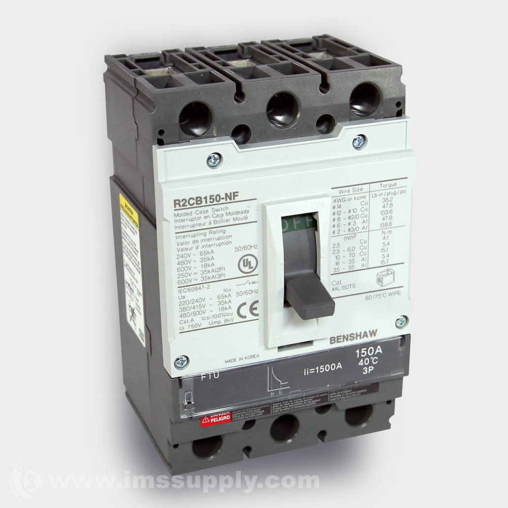 Benshaw R2CB-150A-150F-3P-NF-FTU Circuit Breaker 150 A - IMS Supply
