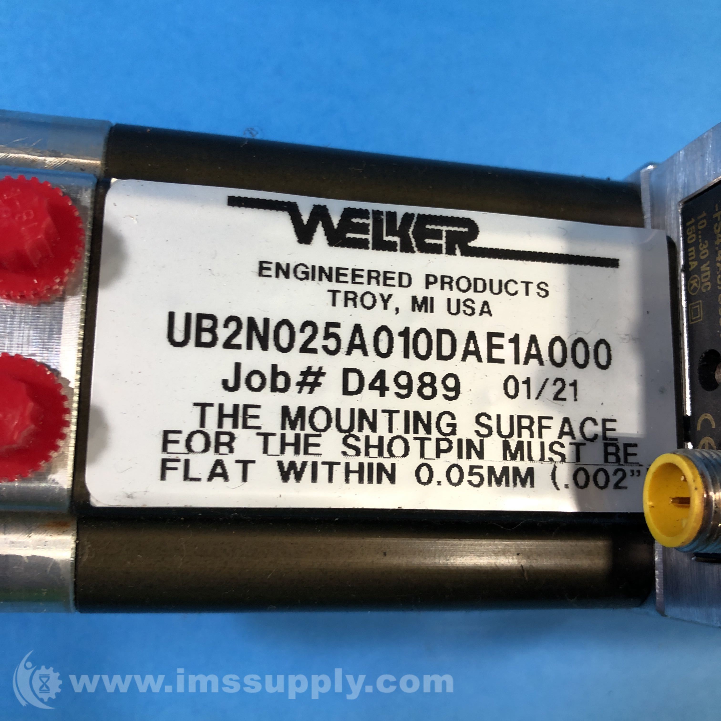 Welker Engineered Products UB2N025A010DAE1A000 Shot Pin - IMS Supply