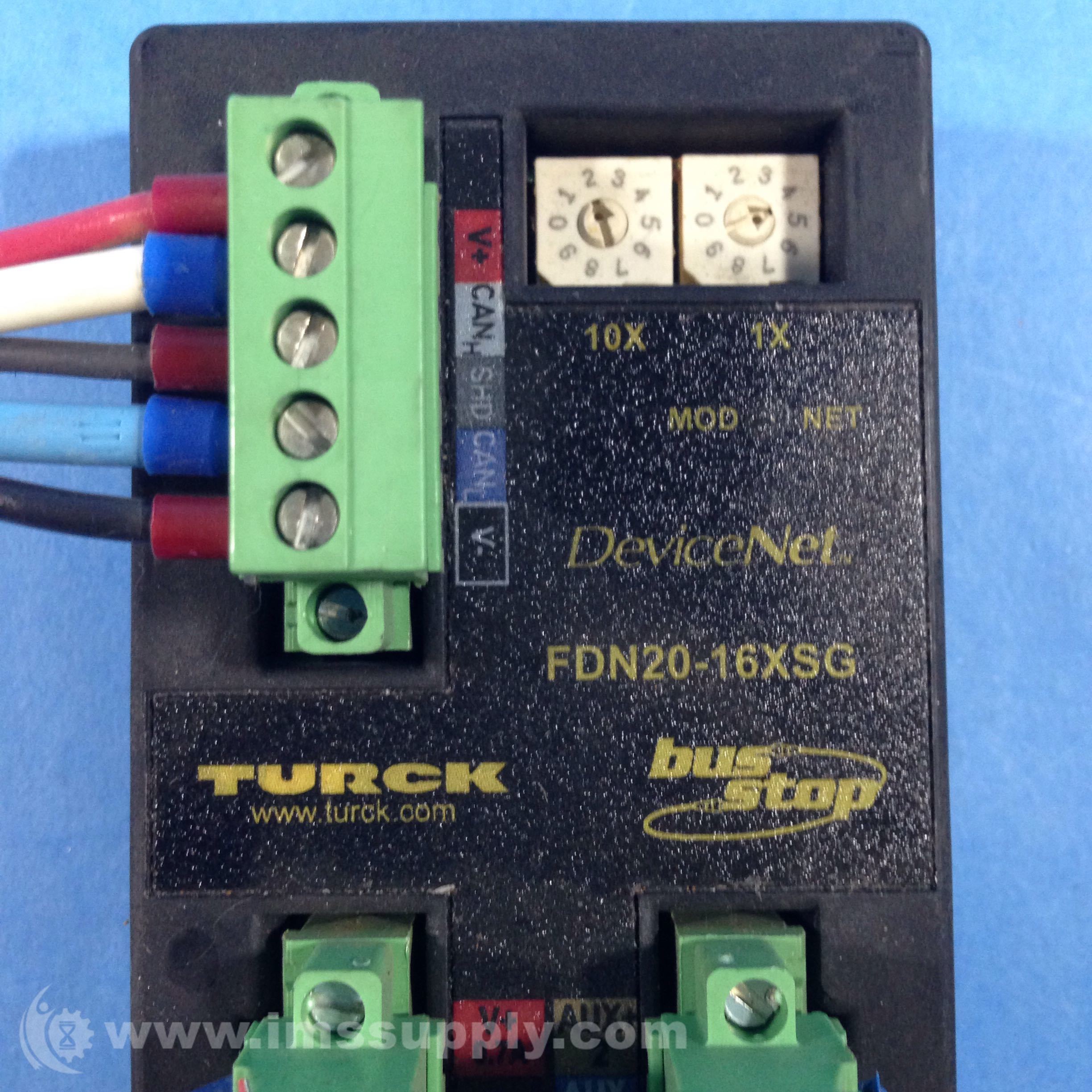 Turck FDN20-16XSG Compact I/O Station for DeviceNet 16 Channels - IMS ...