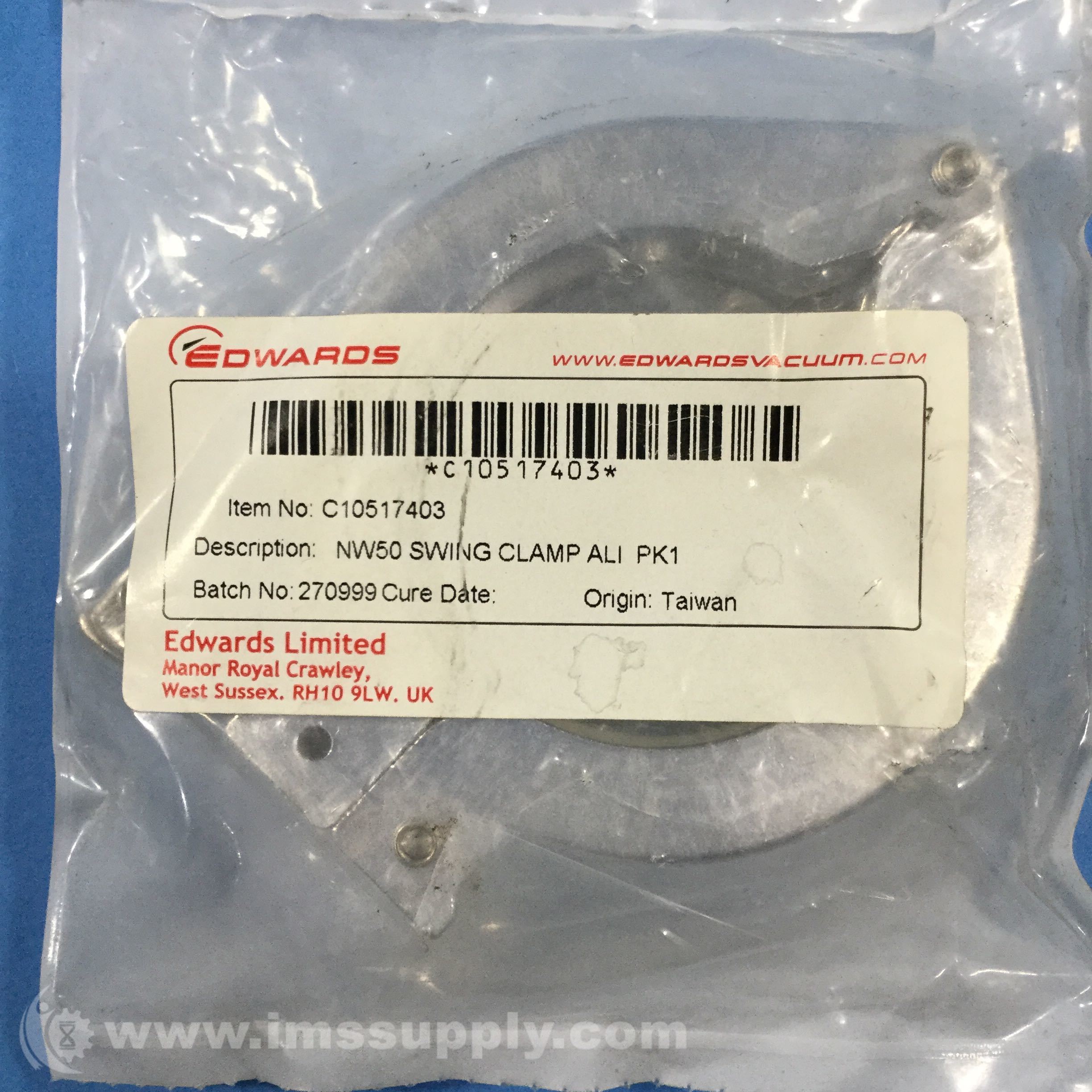 Edwards C10517403 NW50 Swing Clamp Aluminium - IMS Supply
