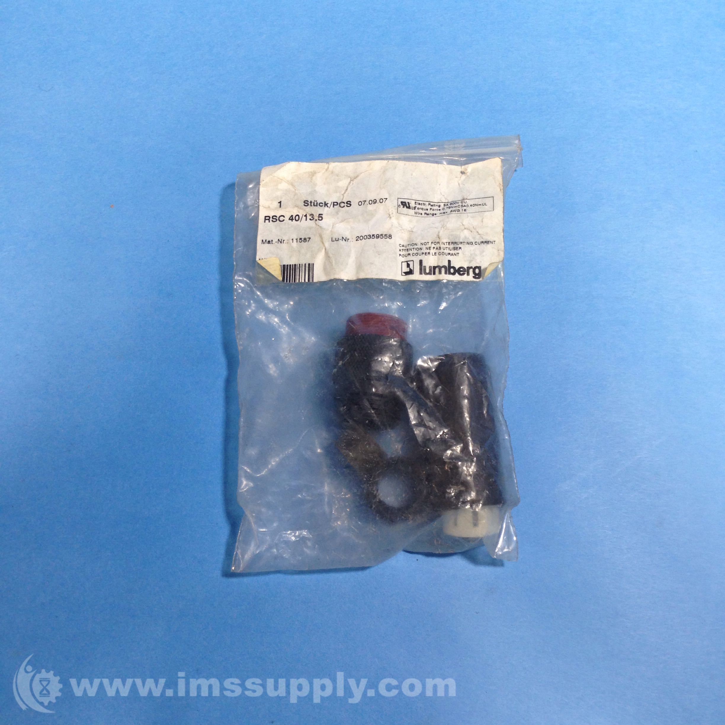 Lumberg RSC 40/13.5 4 Position Circular Connector Receptacle - IMS Supply