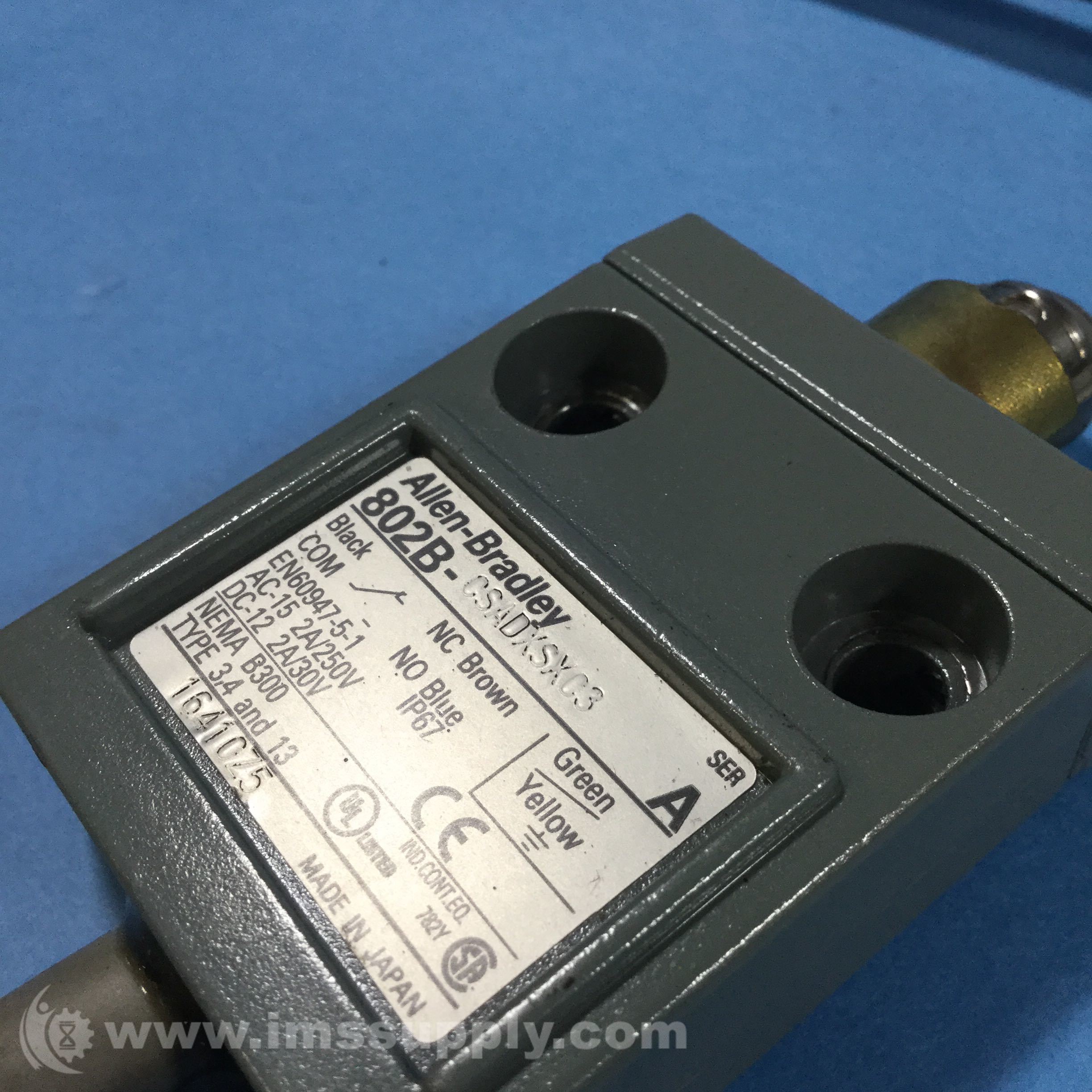 Allen Bradley 802B-CSADXSXC3, Compact Limit Switch Bulletin - IMS Supply