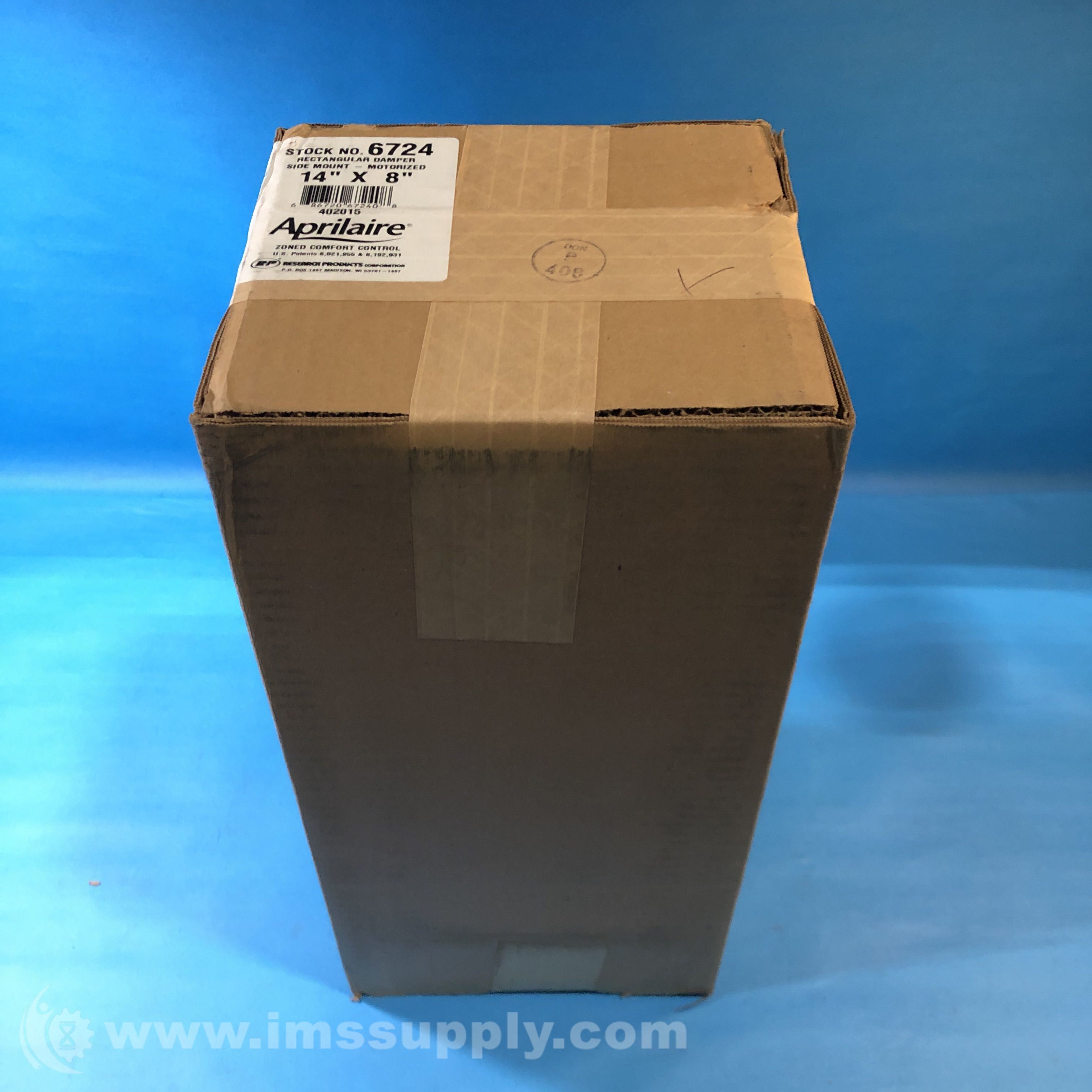 AprilAire 6724 14& x 8& Rectangular Damper Side Mount, Motorized - IMS ...