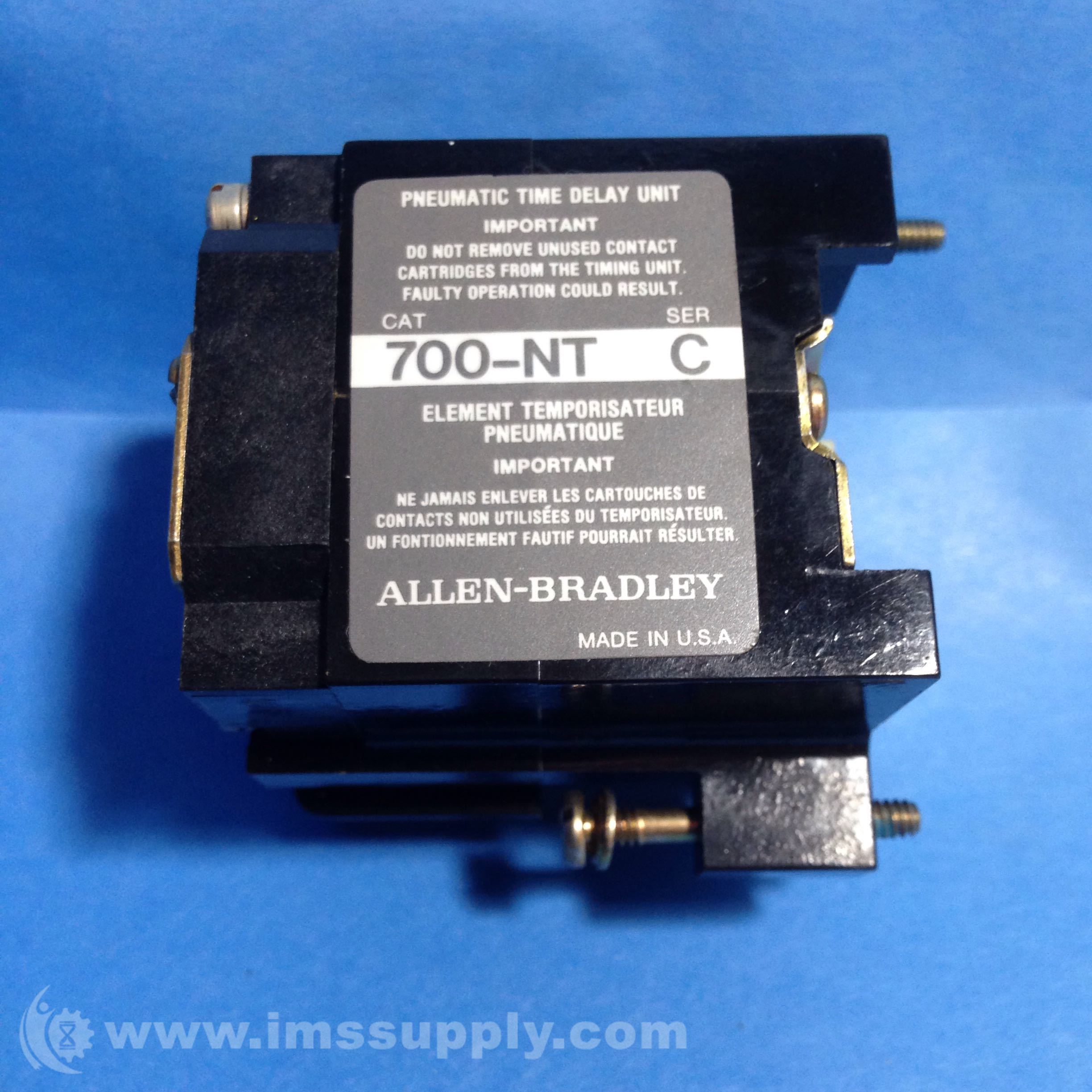 Allen Bradley 700-NT Relay Time Delay Pneumatic Timing Unit - IMS Supply