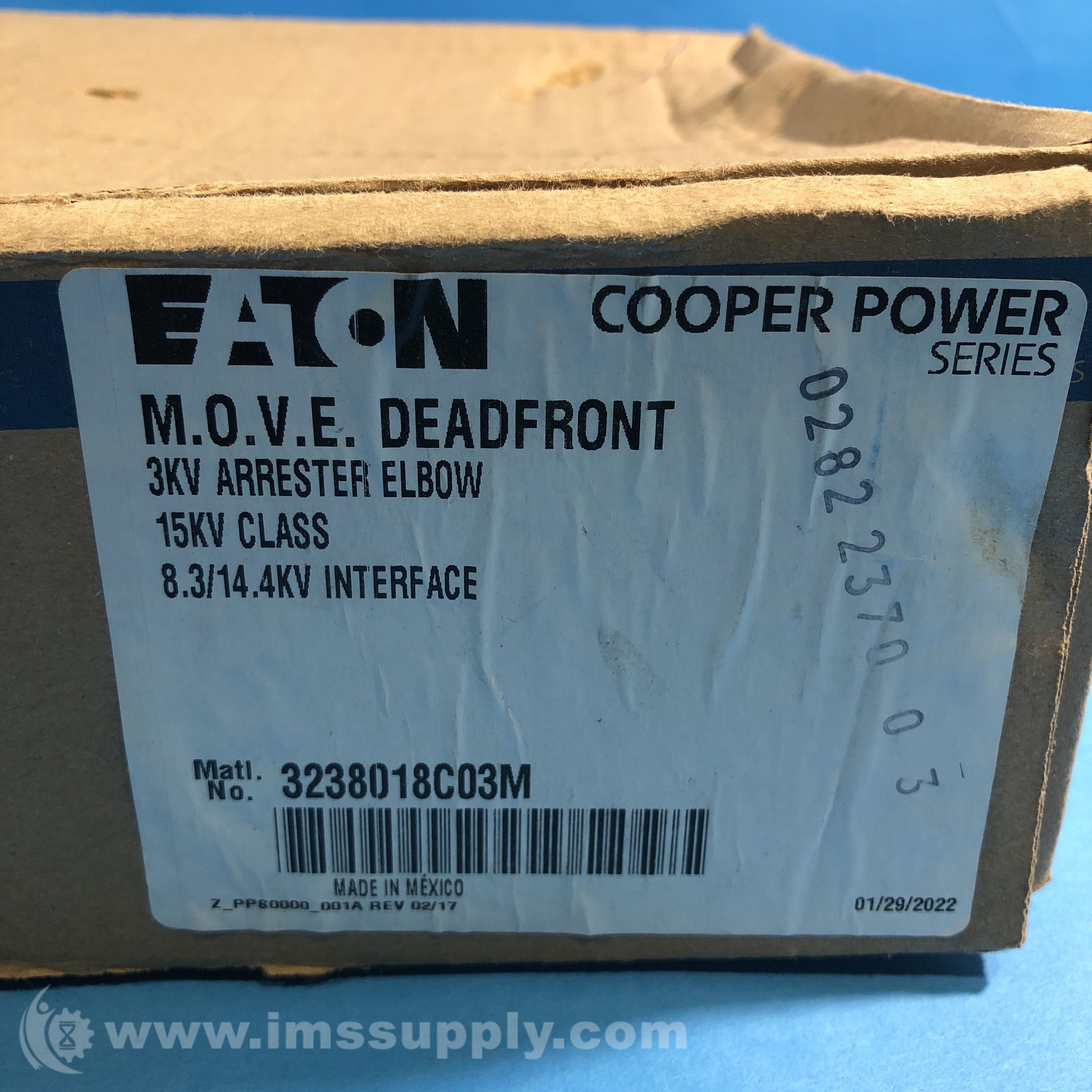 Eaton Corporation 3238018C03M 3KV Arrester Elbow, 15kV Class - IMS Supply