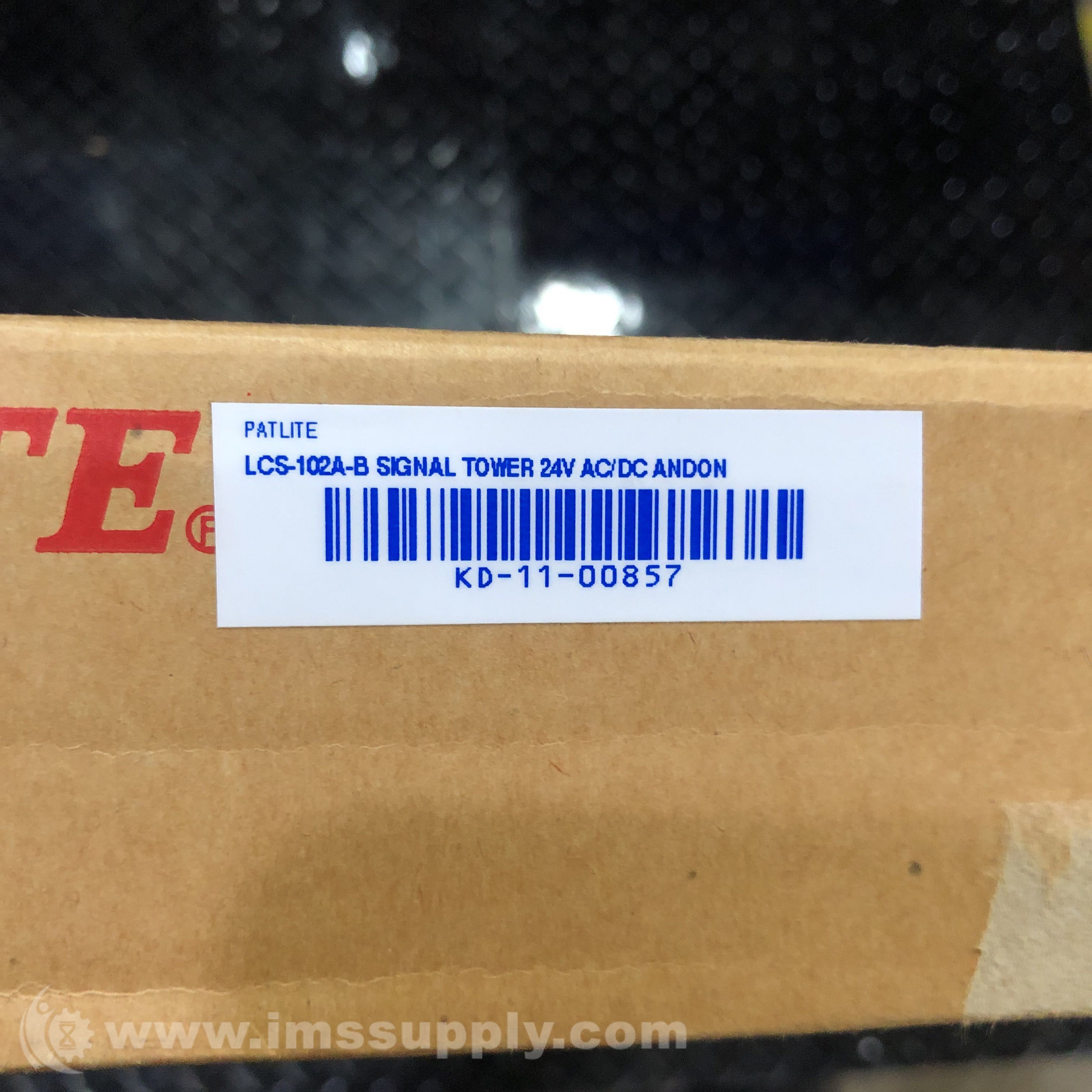 Patlite LCS-102A-B Signal Tower/Andon, 4VAC/DC, Color Blue - IMS Supply