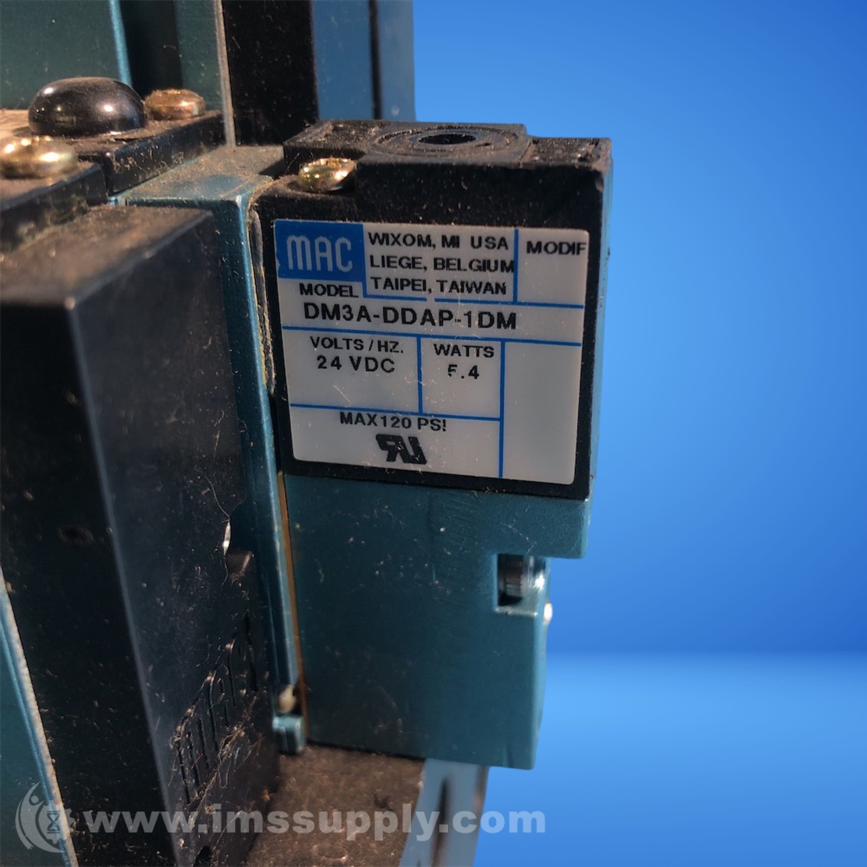 MAC Valves Inc DM3A-DDAP-1DA Solenoid Valve - IMS Supply