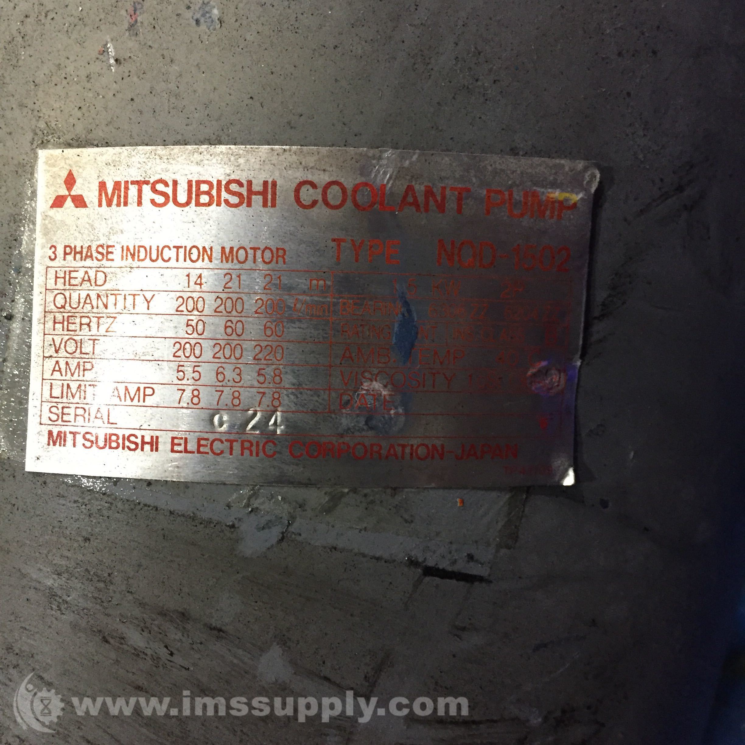 Mitsubishi NQD-1502 Coolant Pump, Type NQD-1502 - IMS Supply