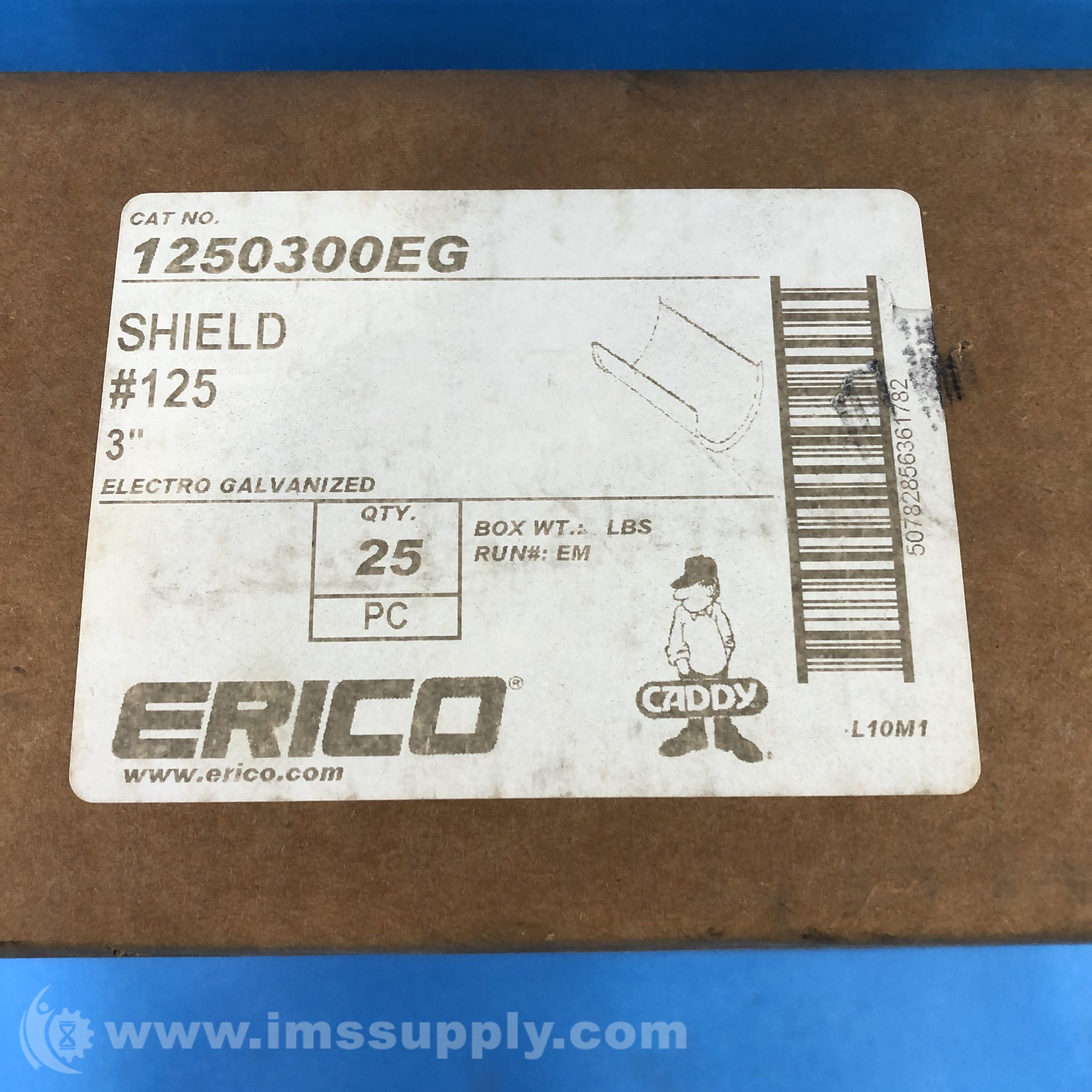 Erico 1250300EG Box of 25 125 Insulation Shields, 3" Shield - IMS Supply