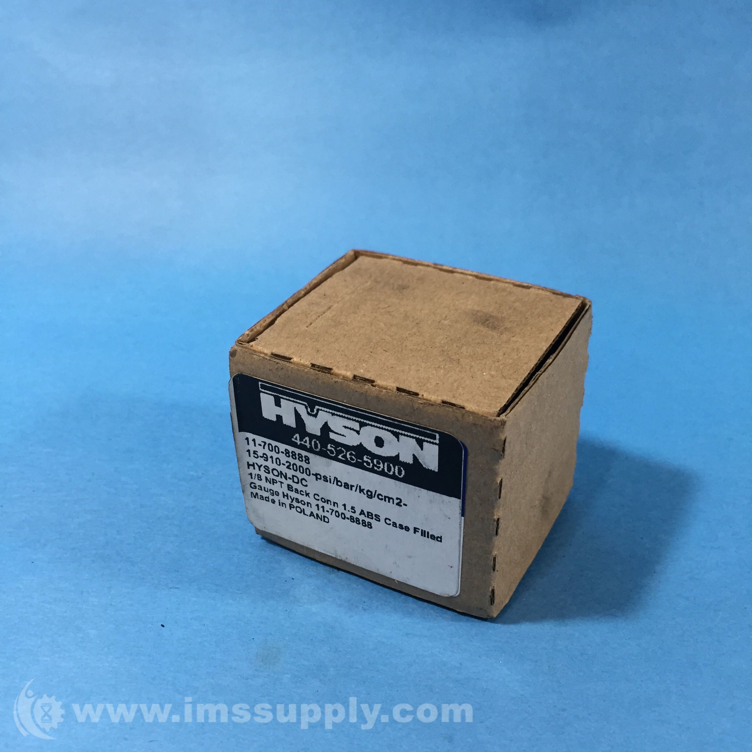 Hyson 11-700-8888 Hydraulic Pressure Gauge 1500 PSI 1/8 NPT - IMS Supply