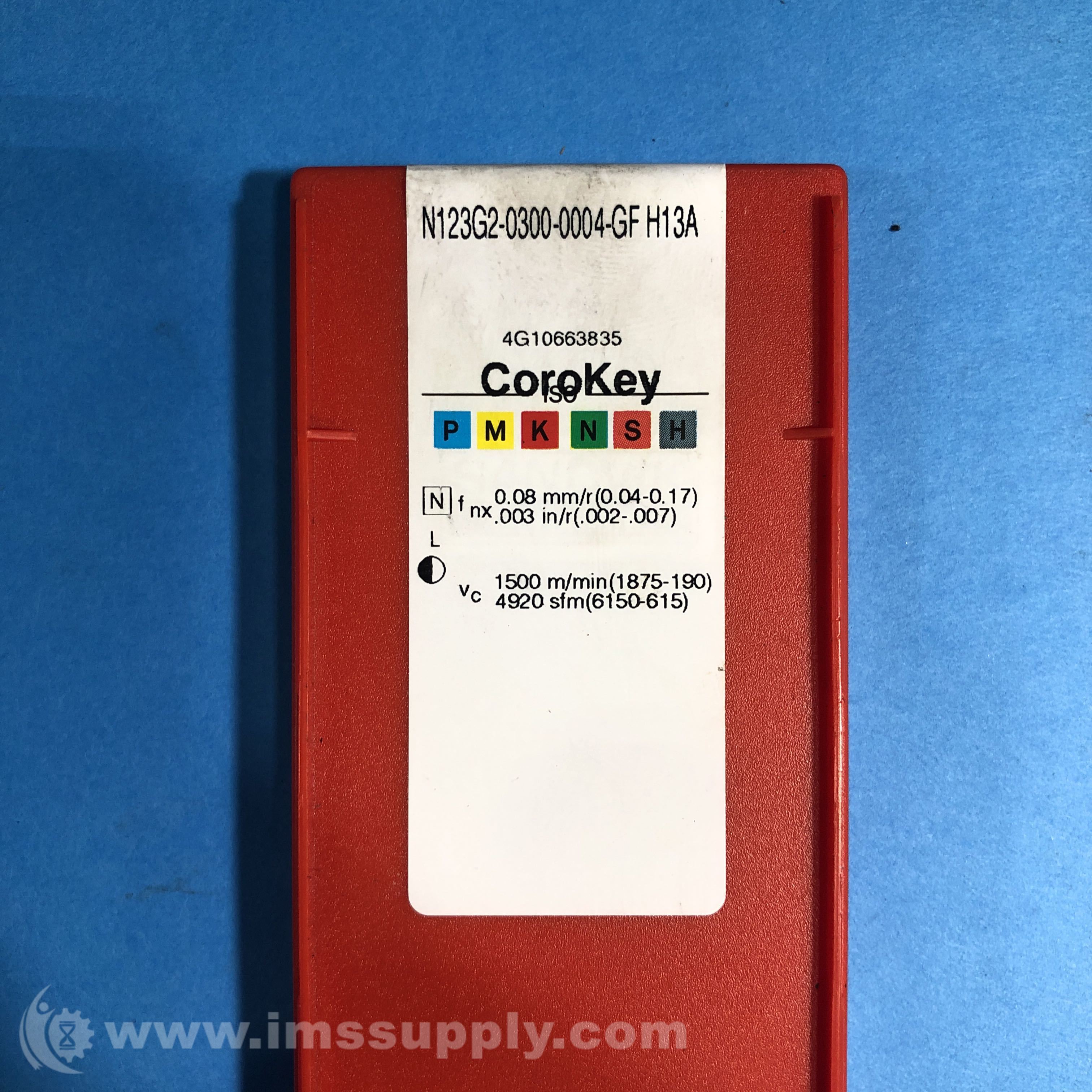 Sandvik N123G2-0300-0004-GFH13A Box of 10 CoroCut 1-2 Inserts - IMS Supply