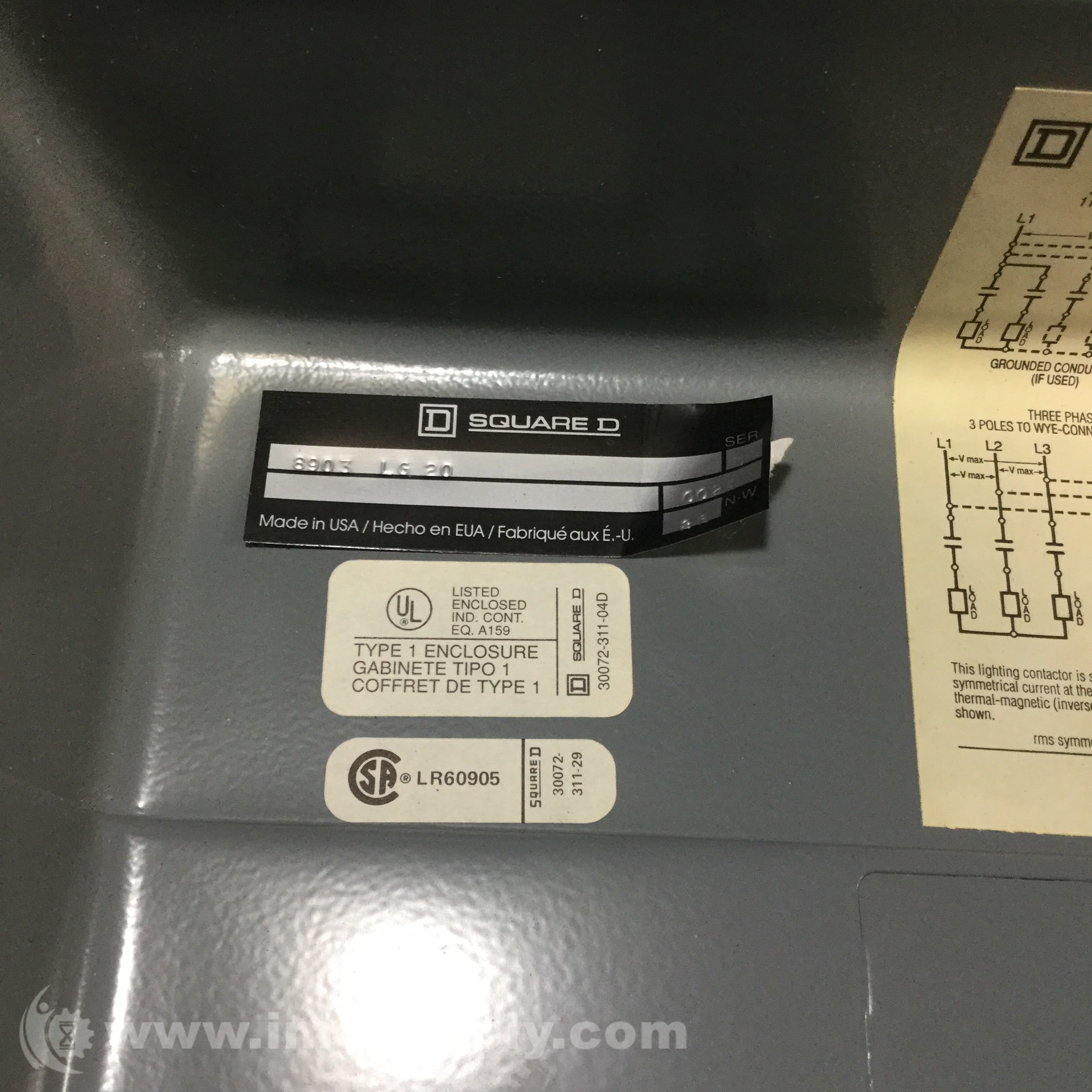 Square D 8903 LG 20 30AMP 4Pole Multipole Lighting Contactor - IMS Supply