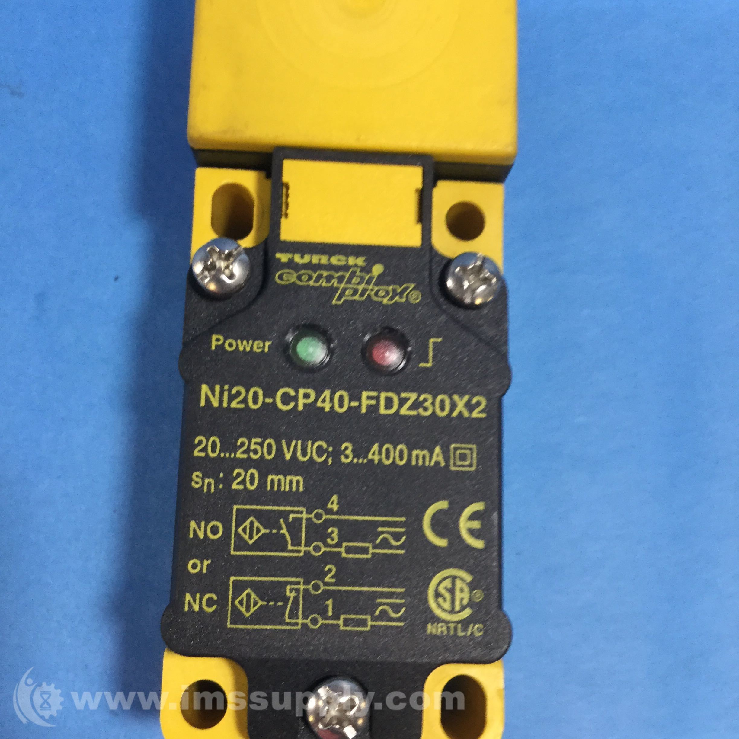 Turck Ni20-CP40-FDZ30X2 Proximity Sensor - IMS Supply