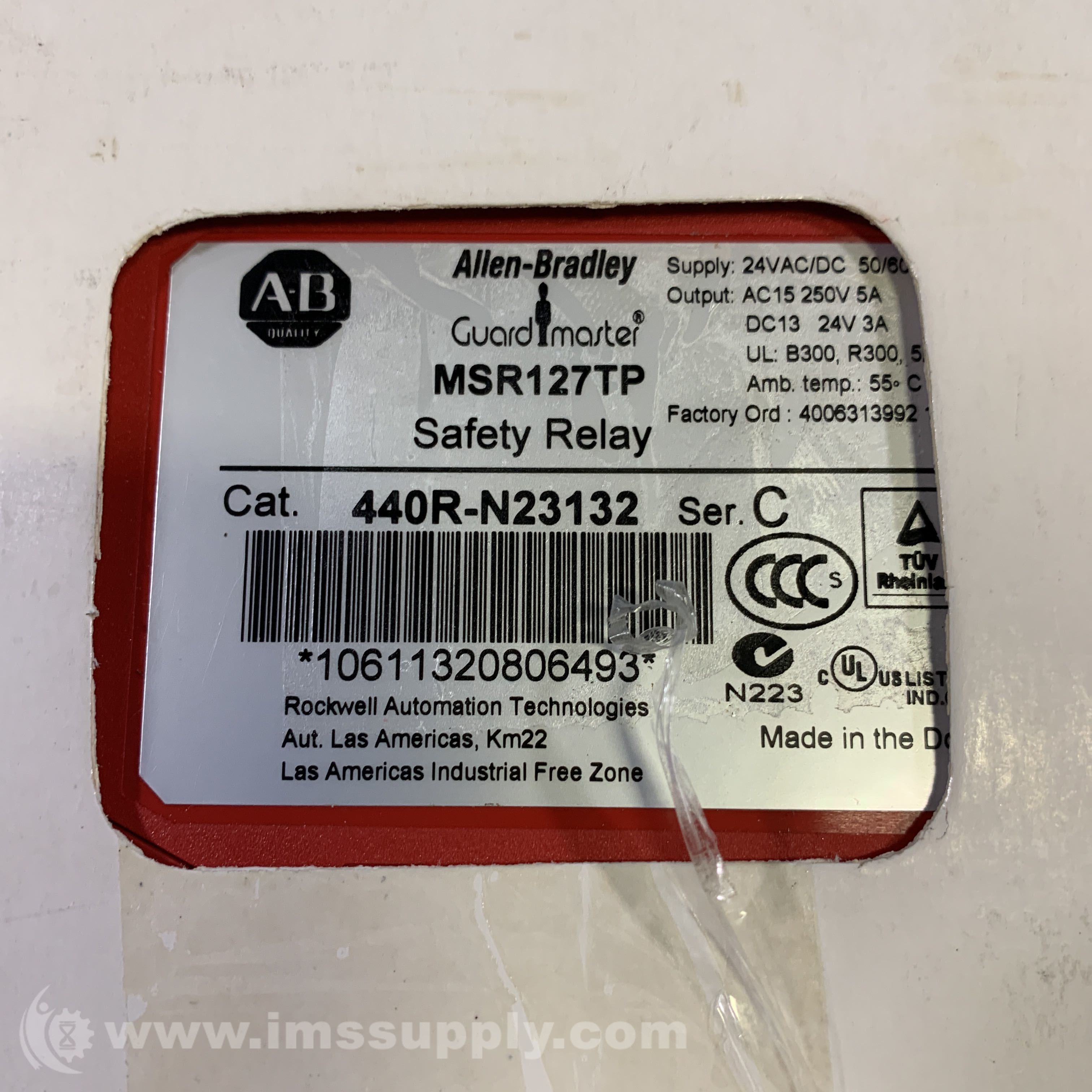 Allen Bradley 440R-N23132 Guardmaster Safety Relay - IMS Supply