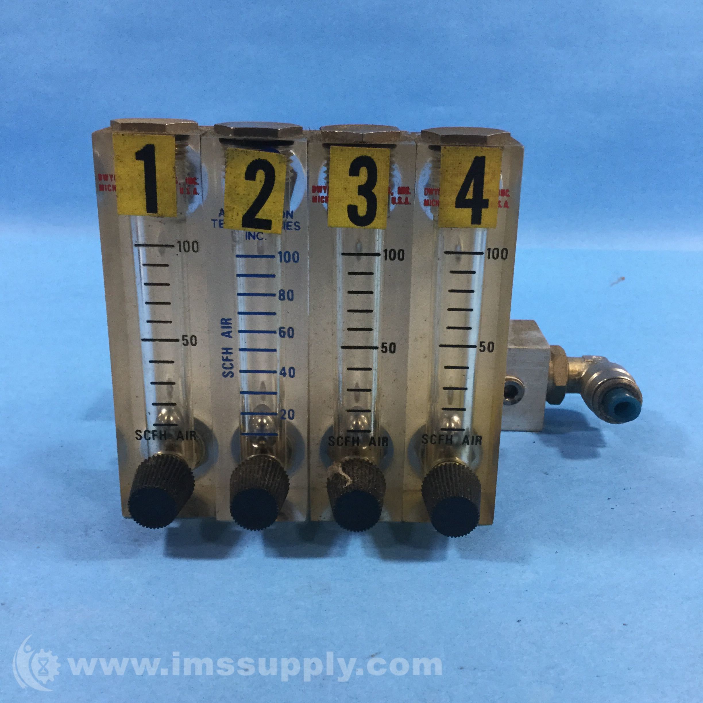 Dwyer 52-165009-00 Flow Meter, 0-100 SCFH Air - IMS Supply