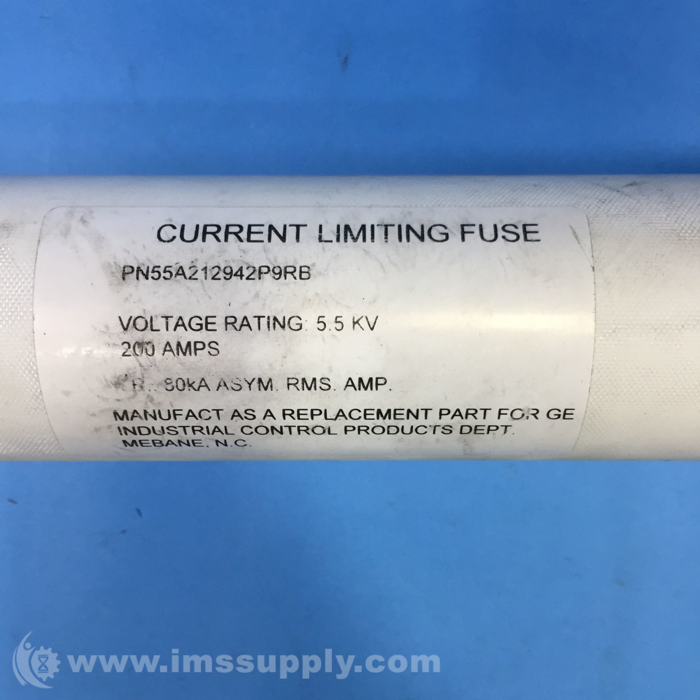 General Electric 55A212942P9RB 5.5kV GE Limit Amp Starter Fuse 9R - IMS ...