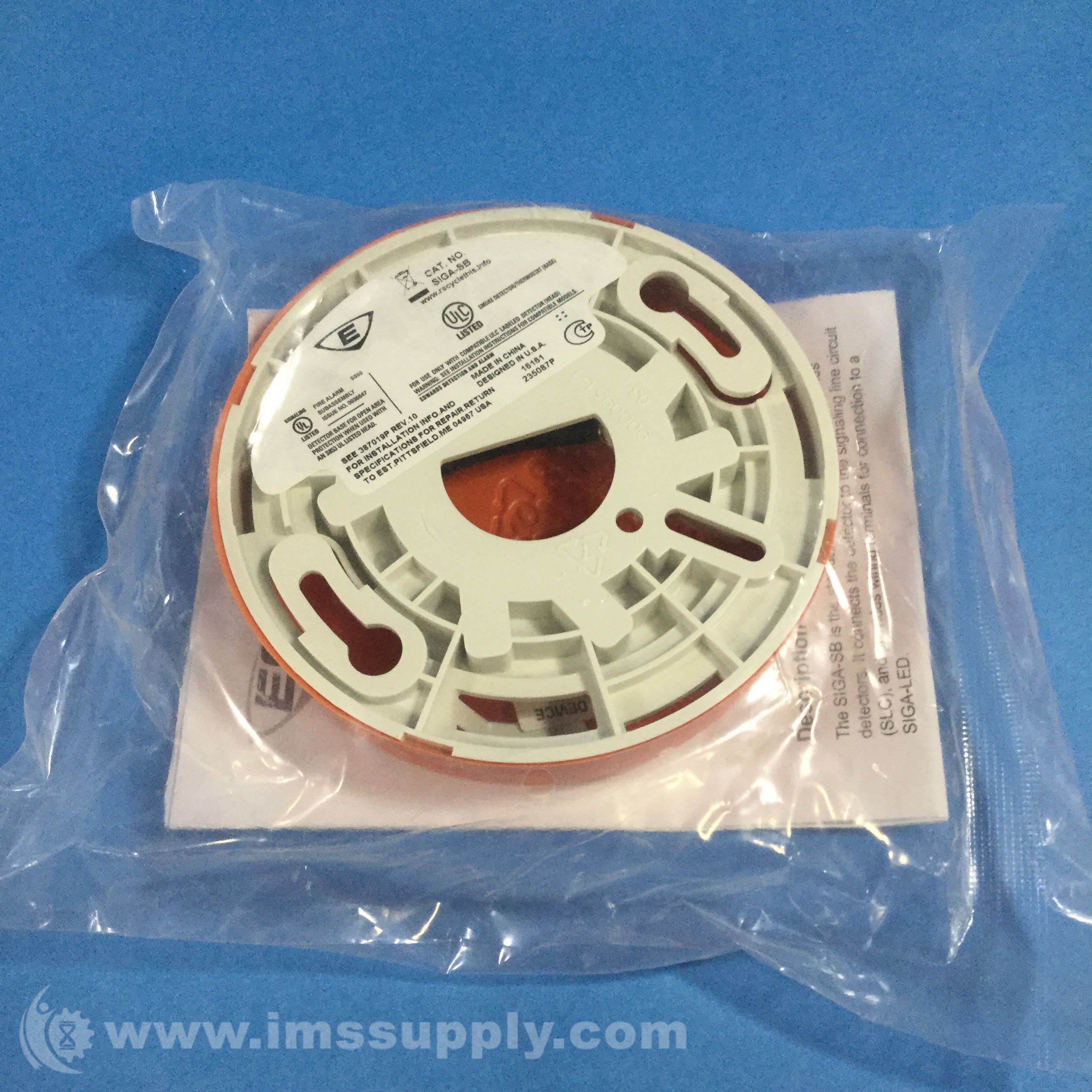 Edwards SIGA-SB Detector Base Signature Series Standard Sensor/De - IMS ...