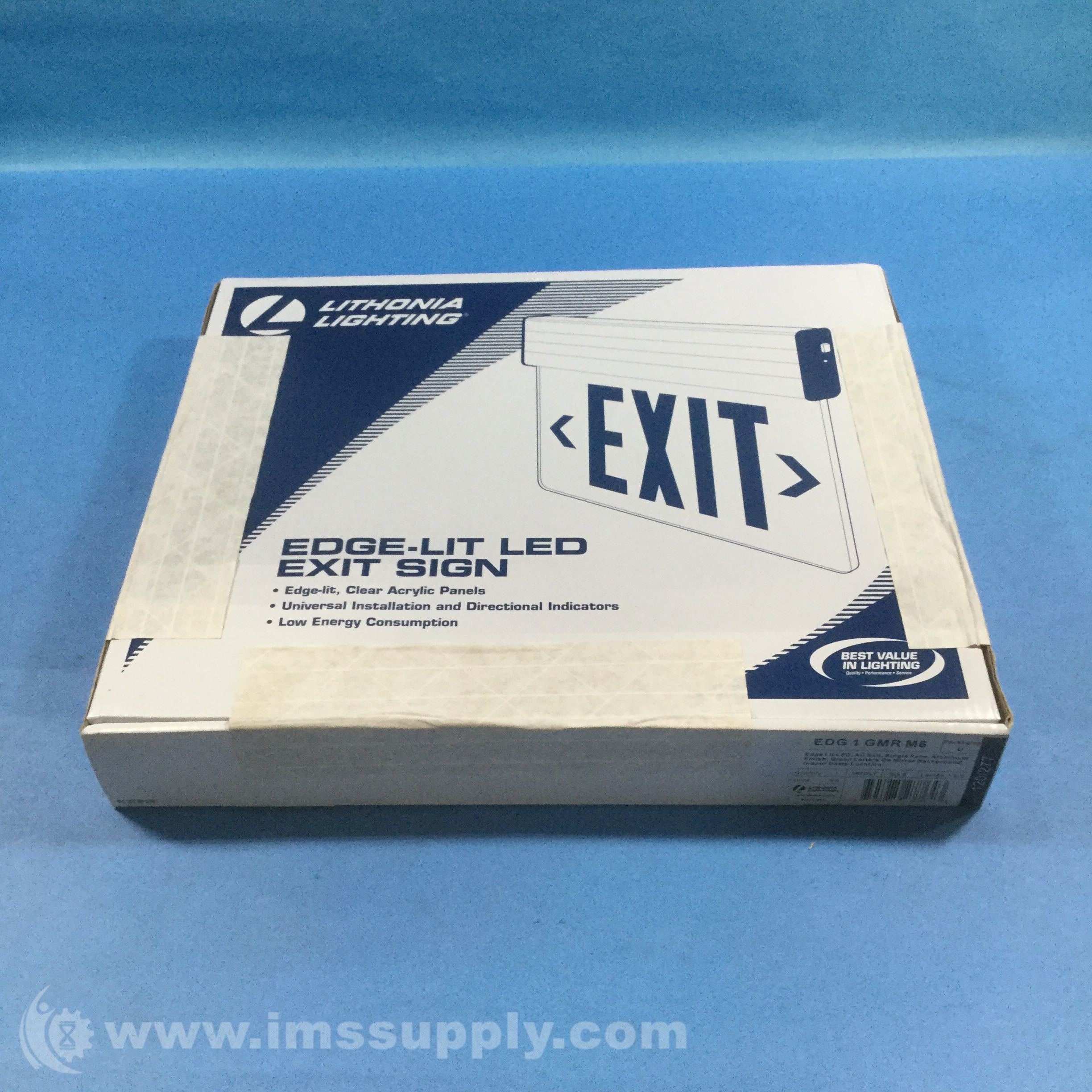 Lithonia Lighting EDG 1 GMR M6 Emergency Exit Sign - IMS Supply