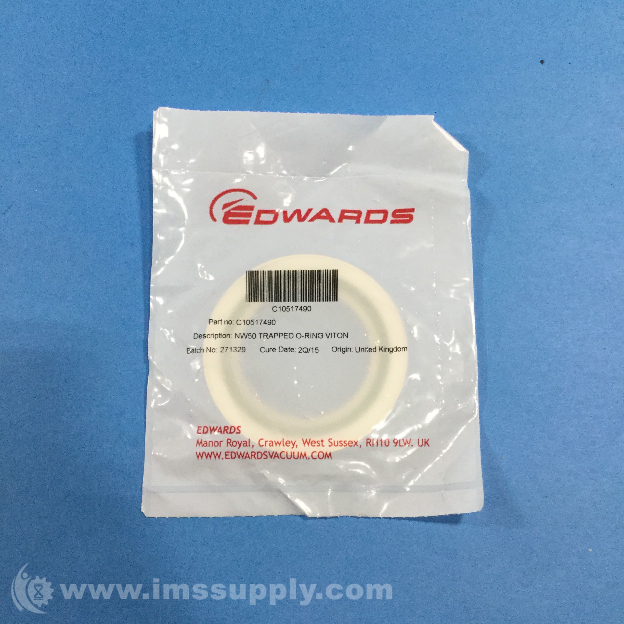 Edwards C10517490 NW50 Trapped Viton O-Ring - IMS Supply