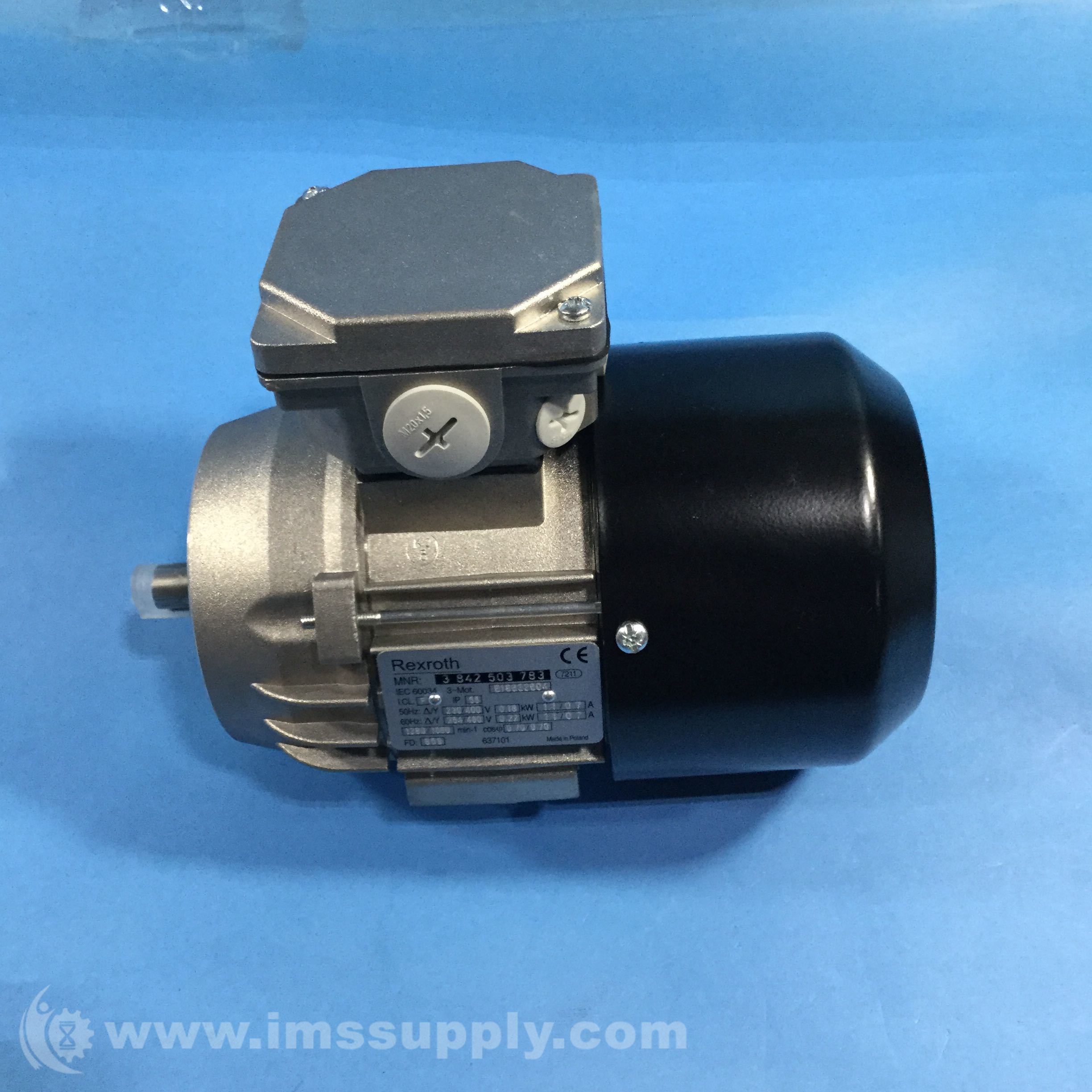 Rexroth 3842503783 Drive Motor, 1.1/.7 Amp, 230/400 VAC, 50-60 HZ - IMS ...