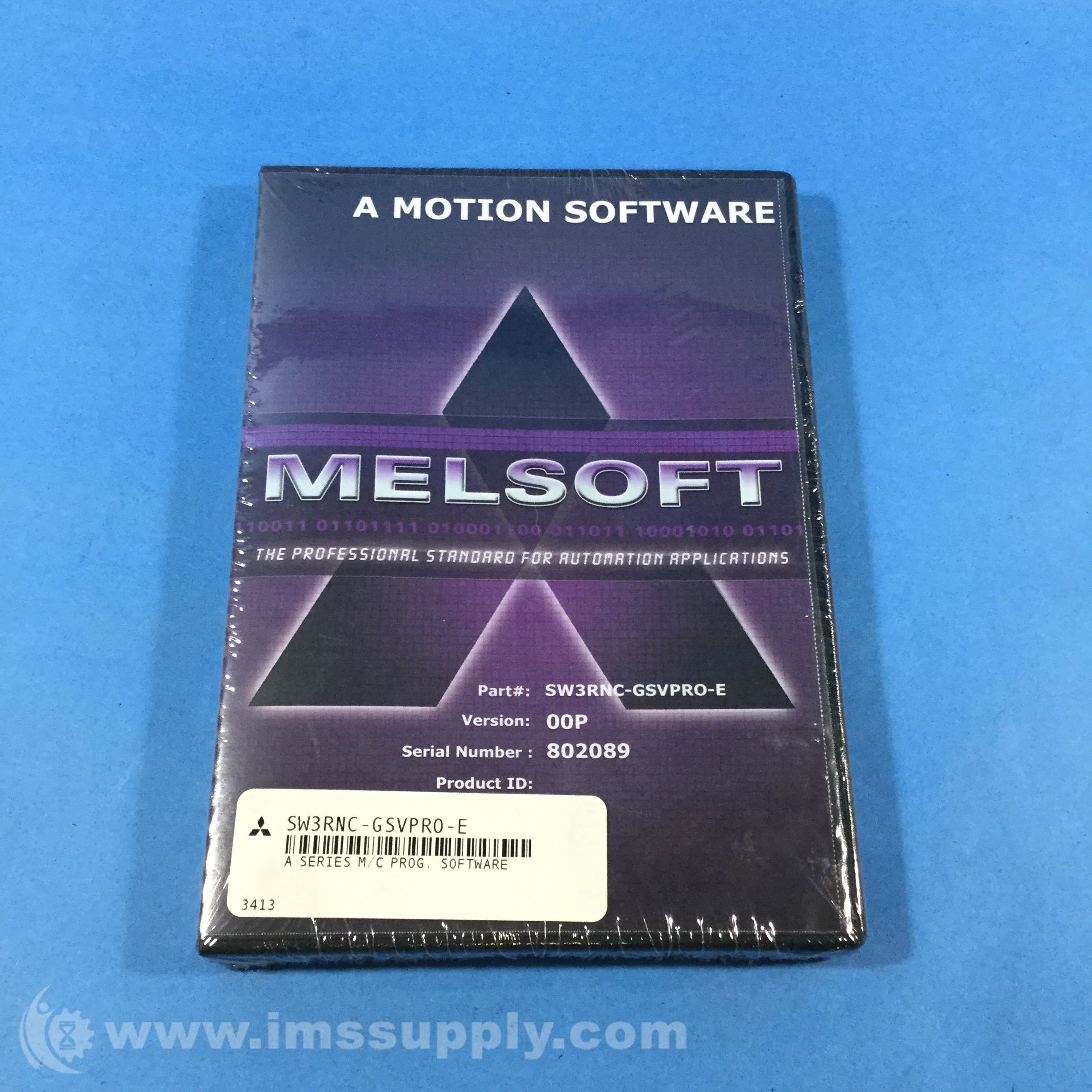 Mitsubishi SW3RNC-GSVPRO-E Software for Programmable Logic - IMS Supply