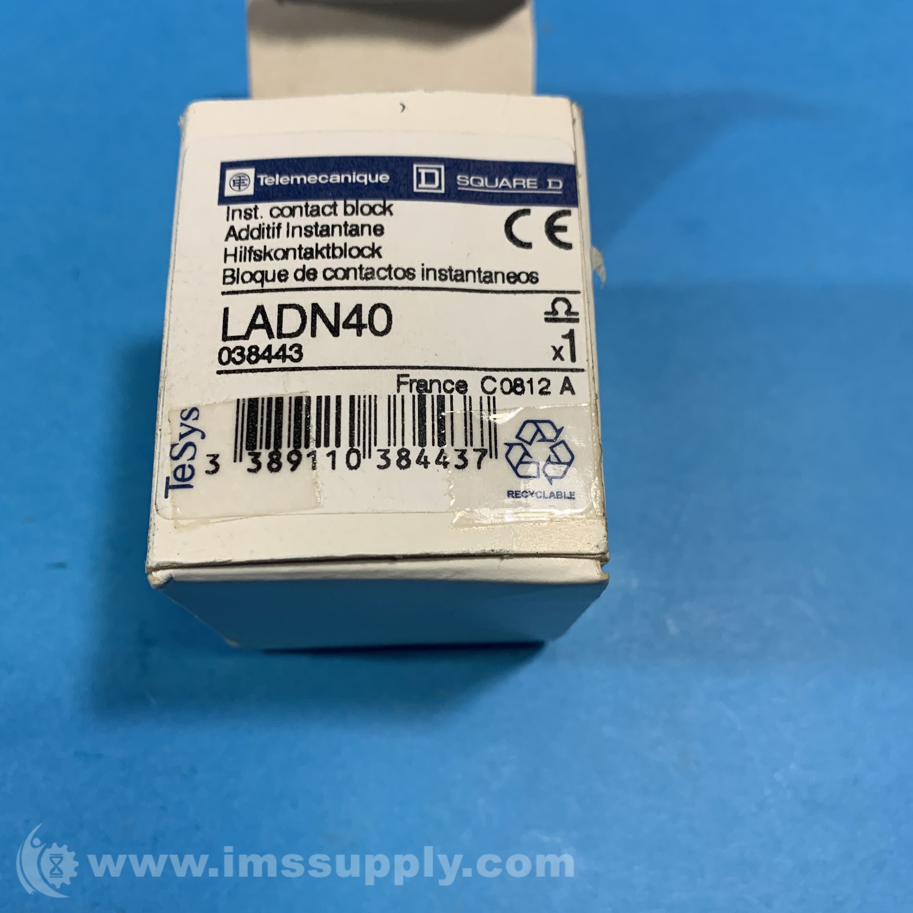Schneider Electric LADN40 Auxiliary Contact Block, 4NO, 10A - IMS Supply