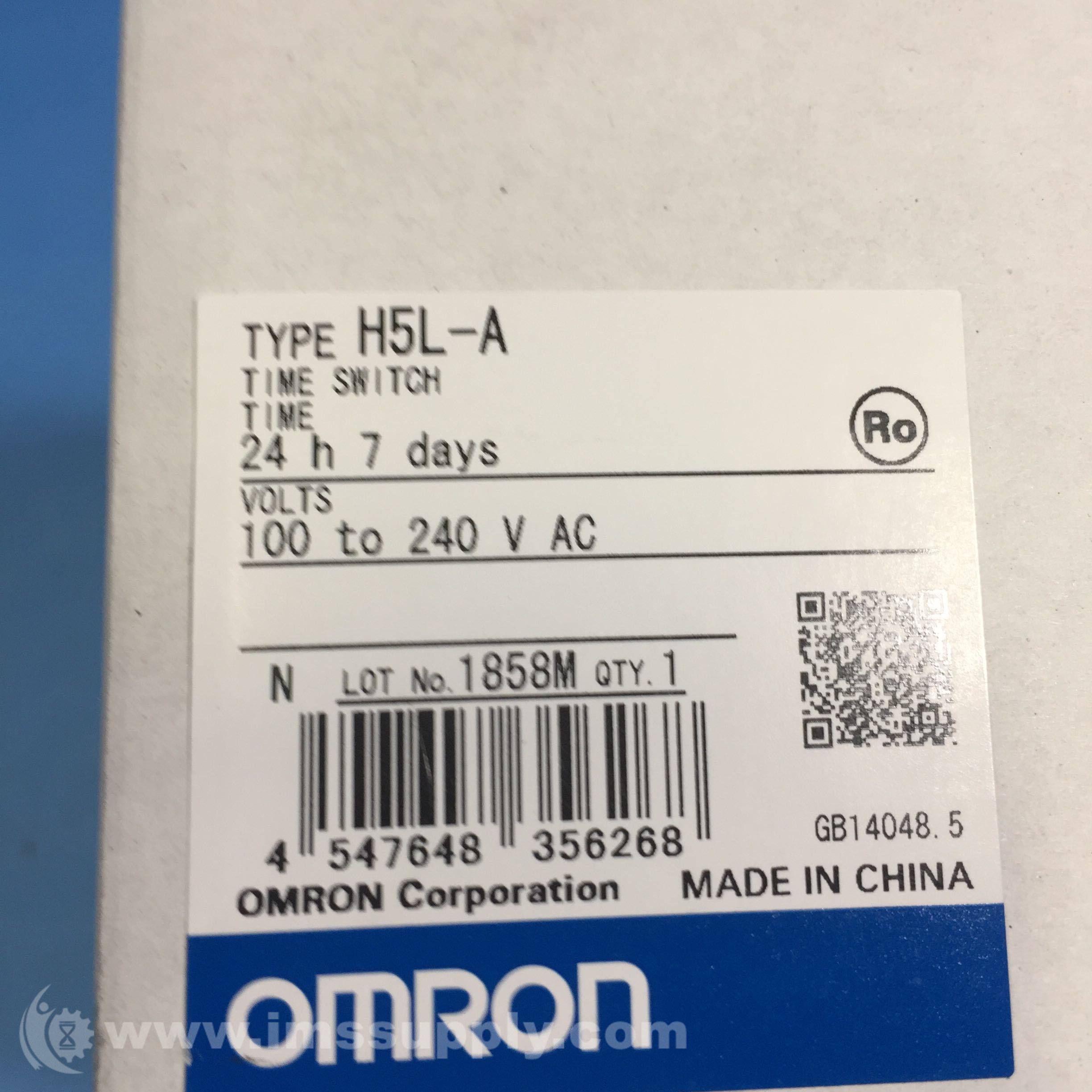 Omron H5L-A Panel Mount Time Switch, 100-240VAC - IMS Supply