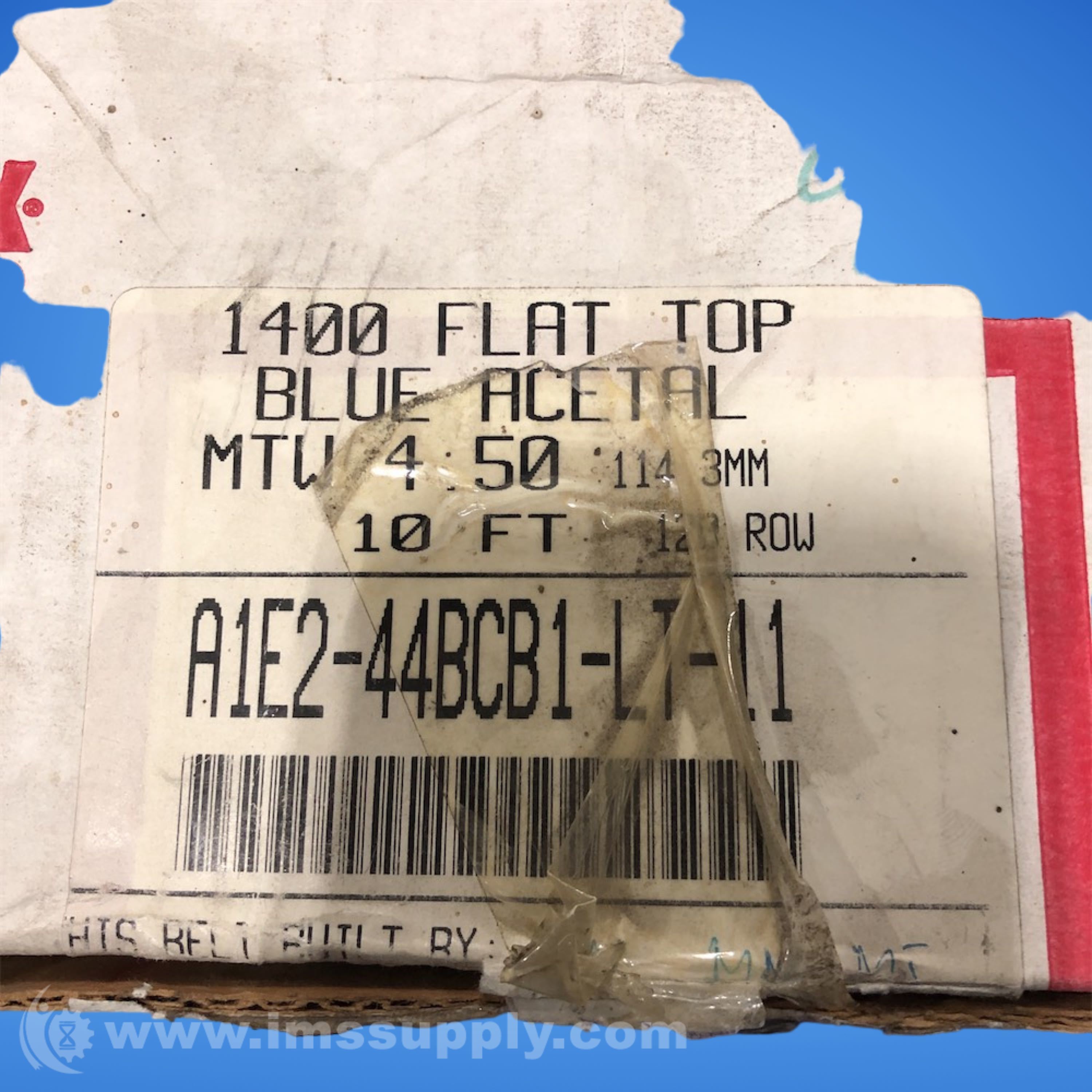 Intralox A1E2-44BCB1-LT-11 10 FT 1400 Flat Blue Conveyor Belt - IMS Supply