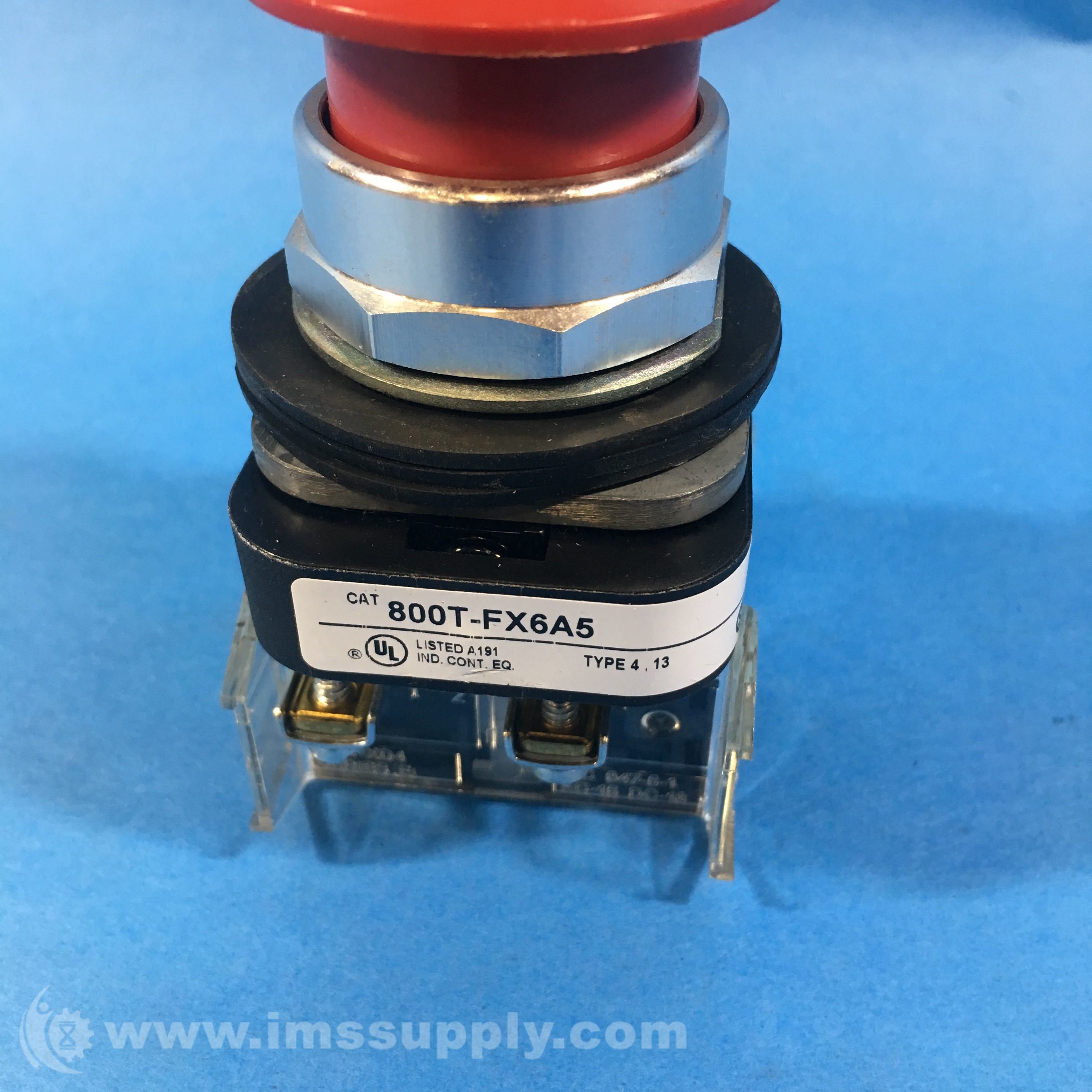 Allen Bradley 800T-FX6A5 Push Button, Push-Pull, Red, 30mm, 2NCLB - IMS Supply