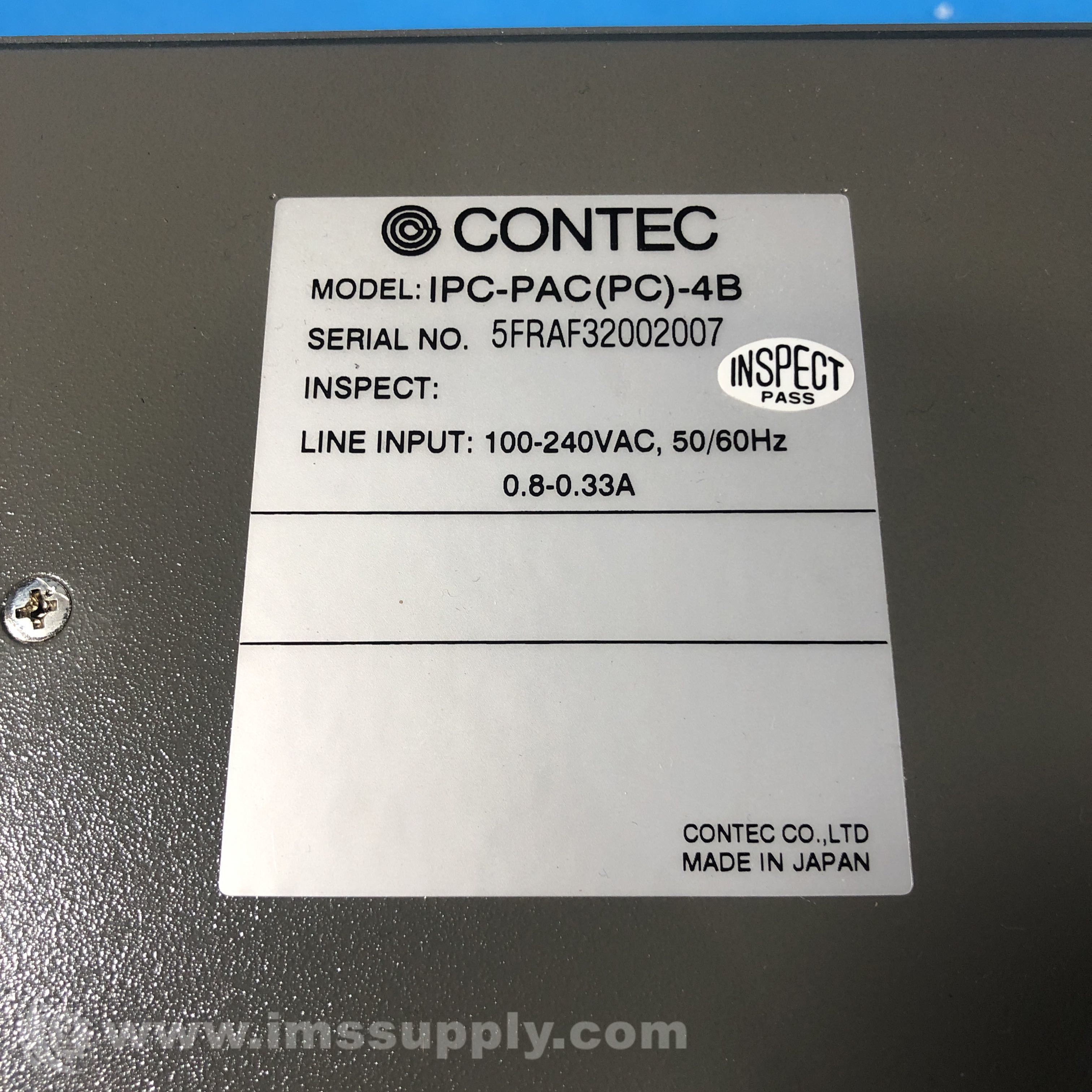 Contec IPC-PAC(PC)-4B Industrial PC Chassis - IMS Supply