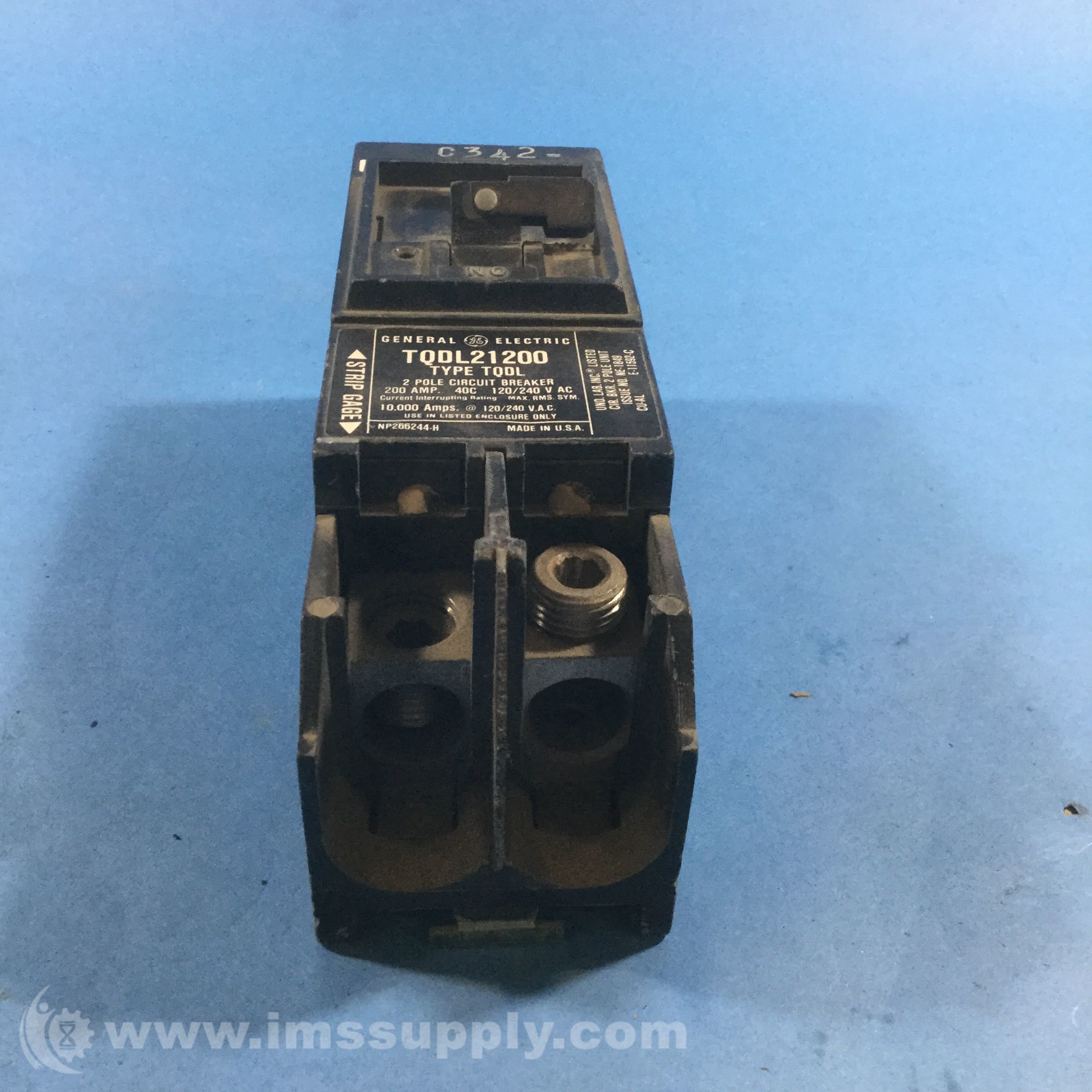 General Electric TQDL21200 Circuit Breaker, 200AMP, 2-Pole - IMS Supply