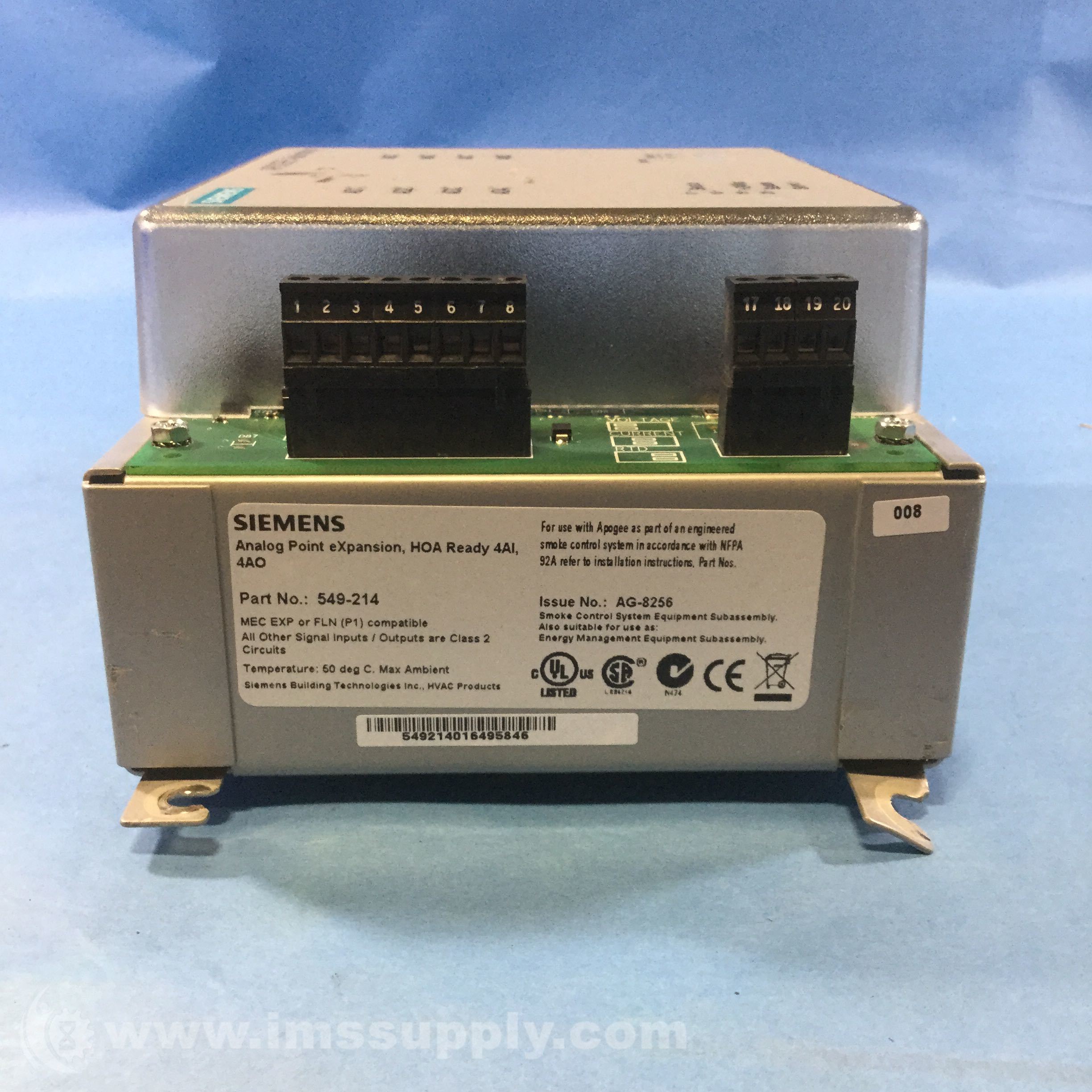 Siemens 549-214 Analog Point Expansion - IMS Supply