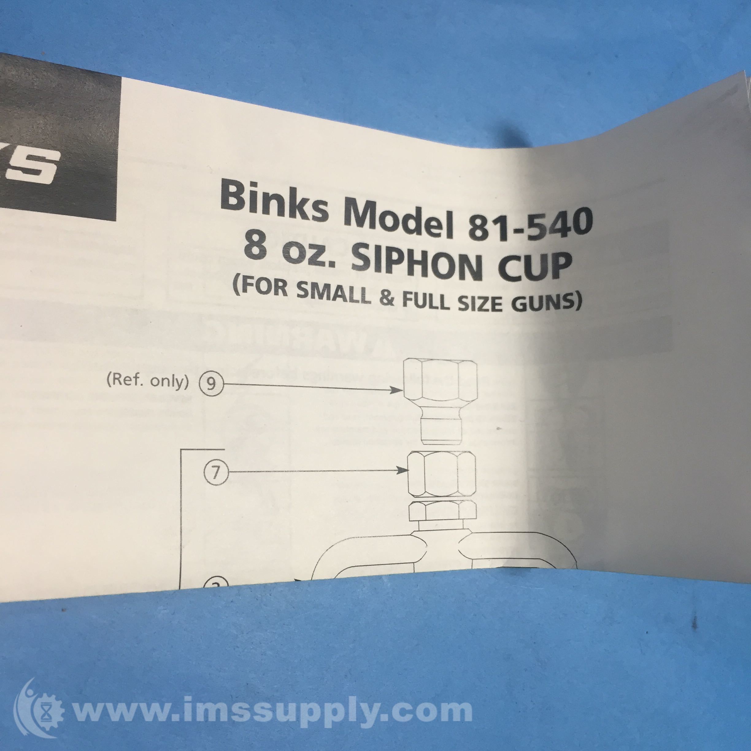 Binks 81-540 8 OZ Siphon Cup - IMS Supply