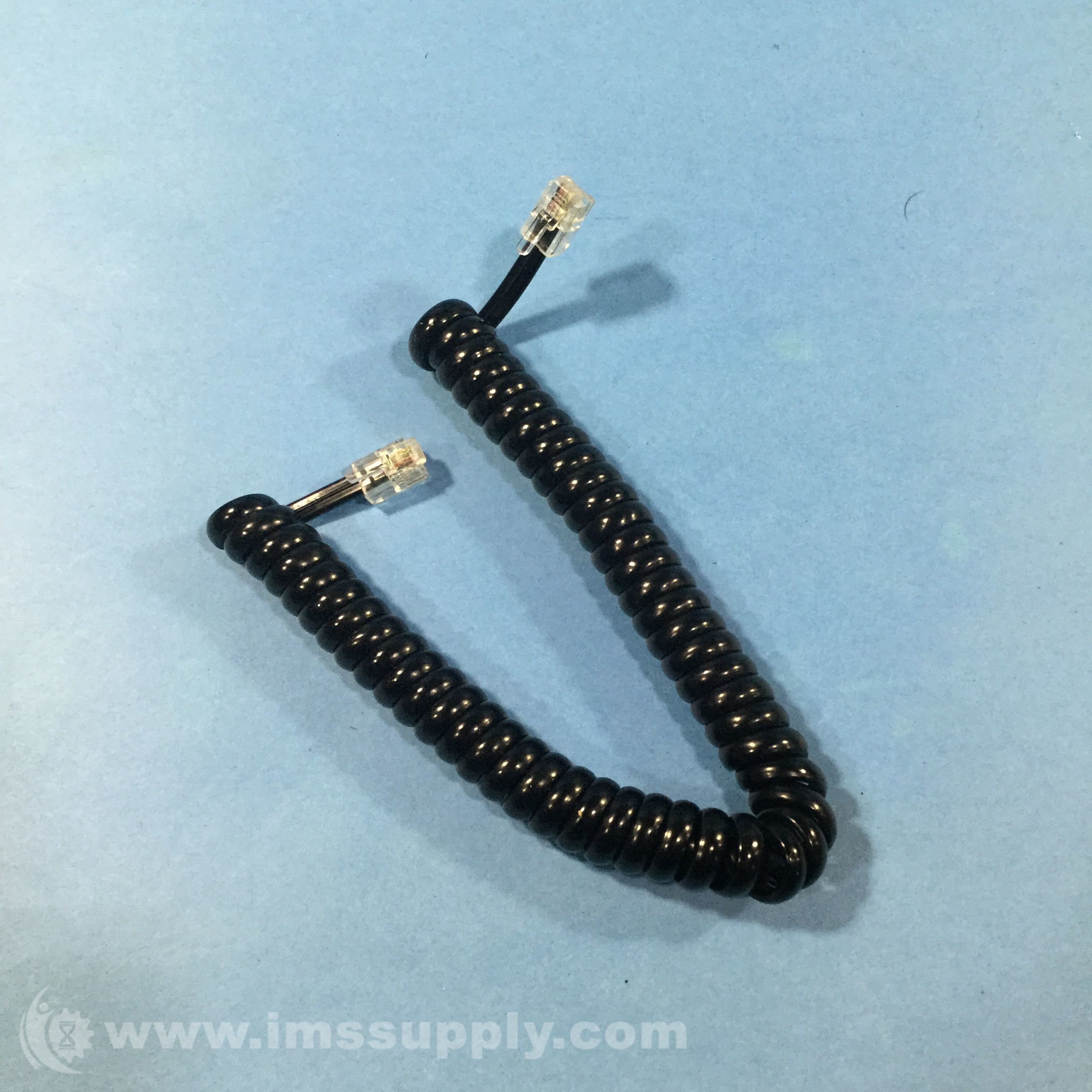 10 Coiled Telephone Cord, Black - IMS Supply