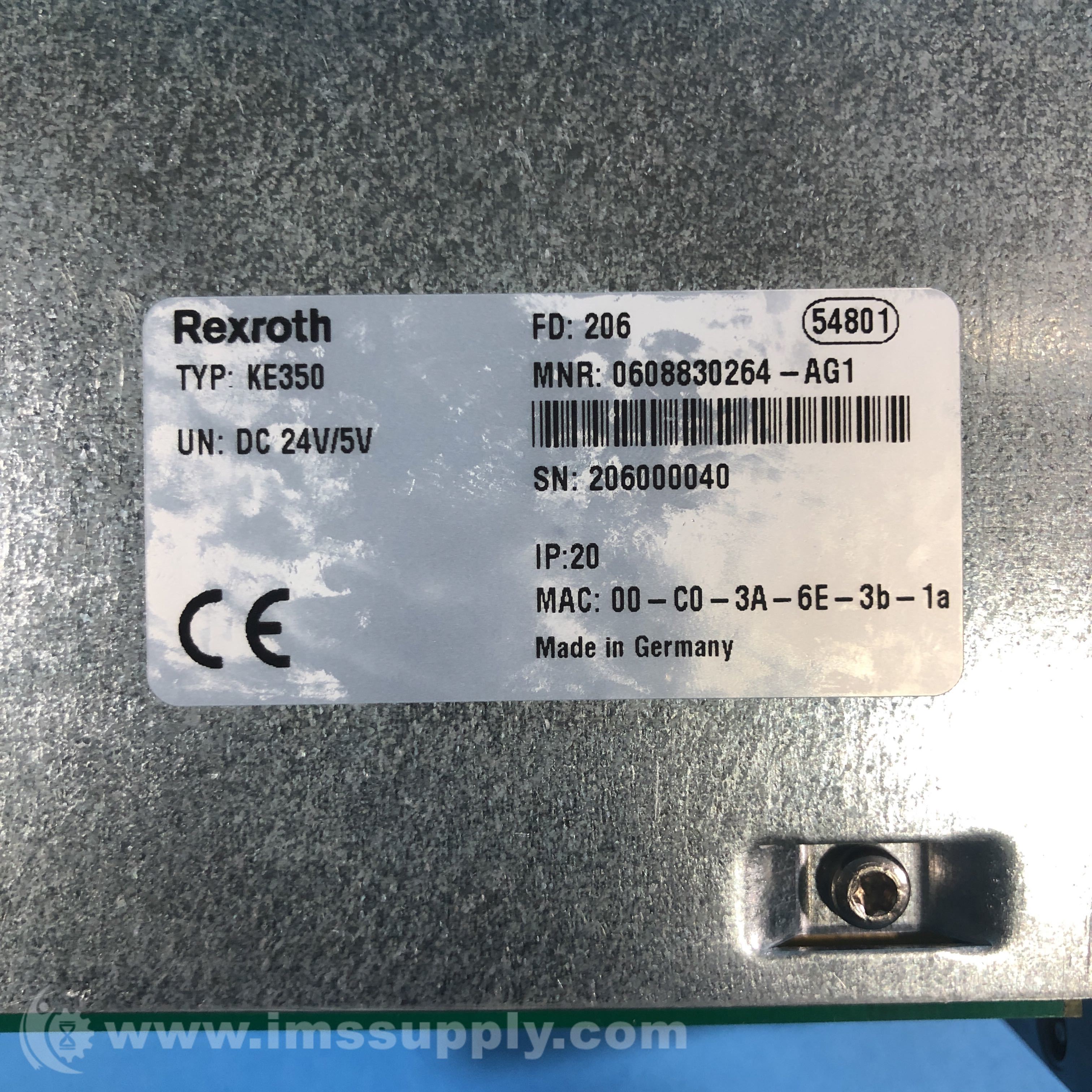 Rexroth KE350 Communication Module Unit, 24VDC, 5V - IMS Supply