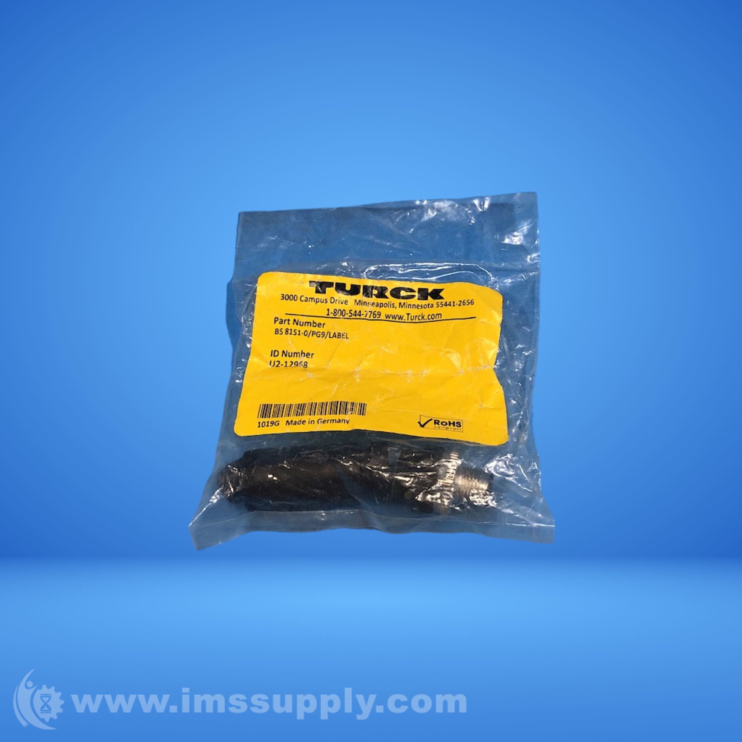 Turck BS 8151-0/PG9/LABEL RECEPTACLE - IMS Supply