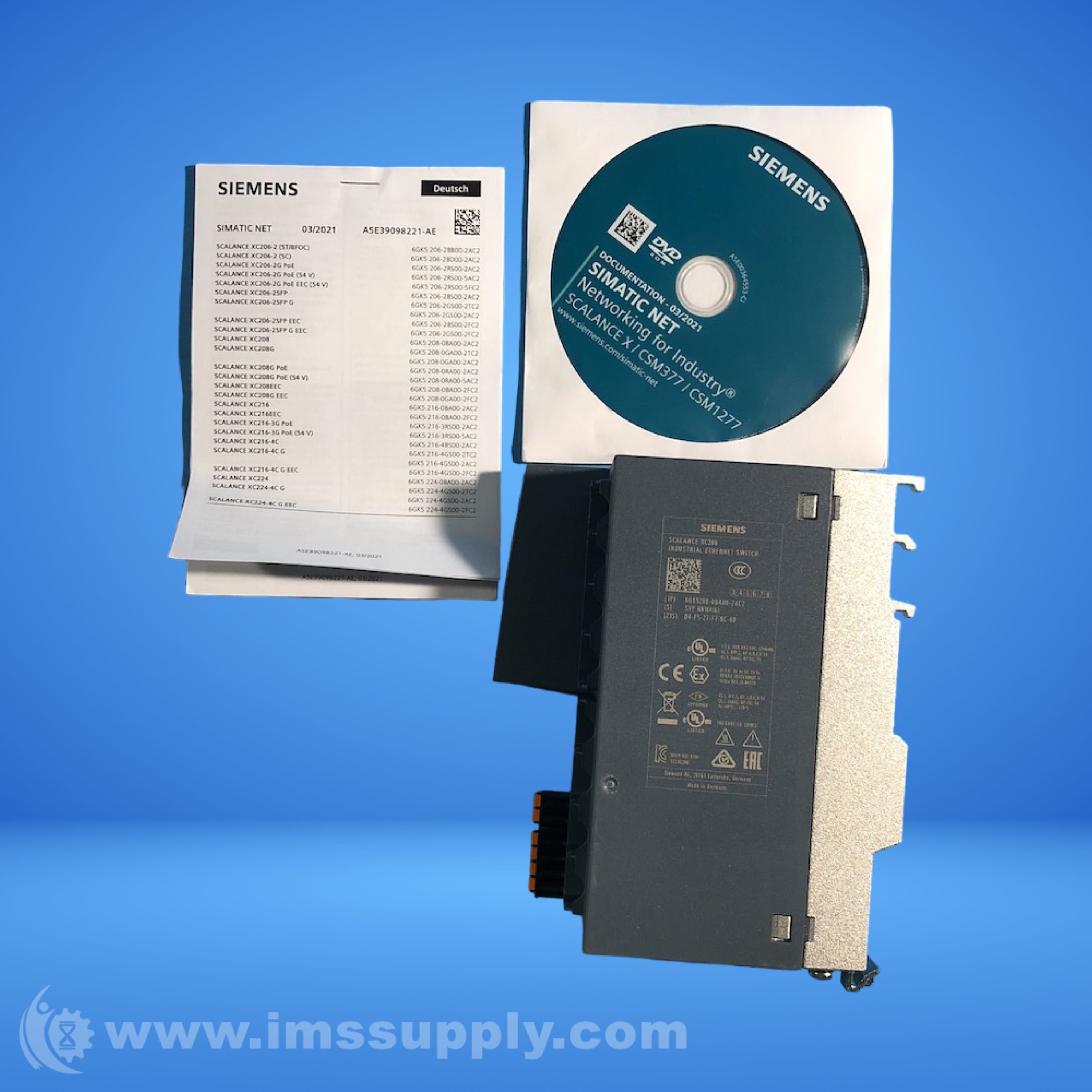 Siemens 6GK5208-0BA00-2AC2 Scalance XC208 Ethernet Switch - IMS Supply
