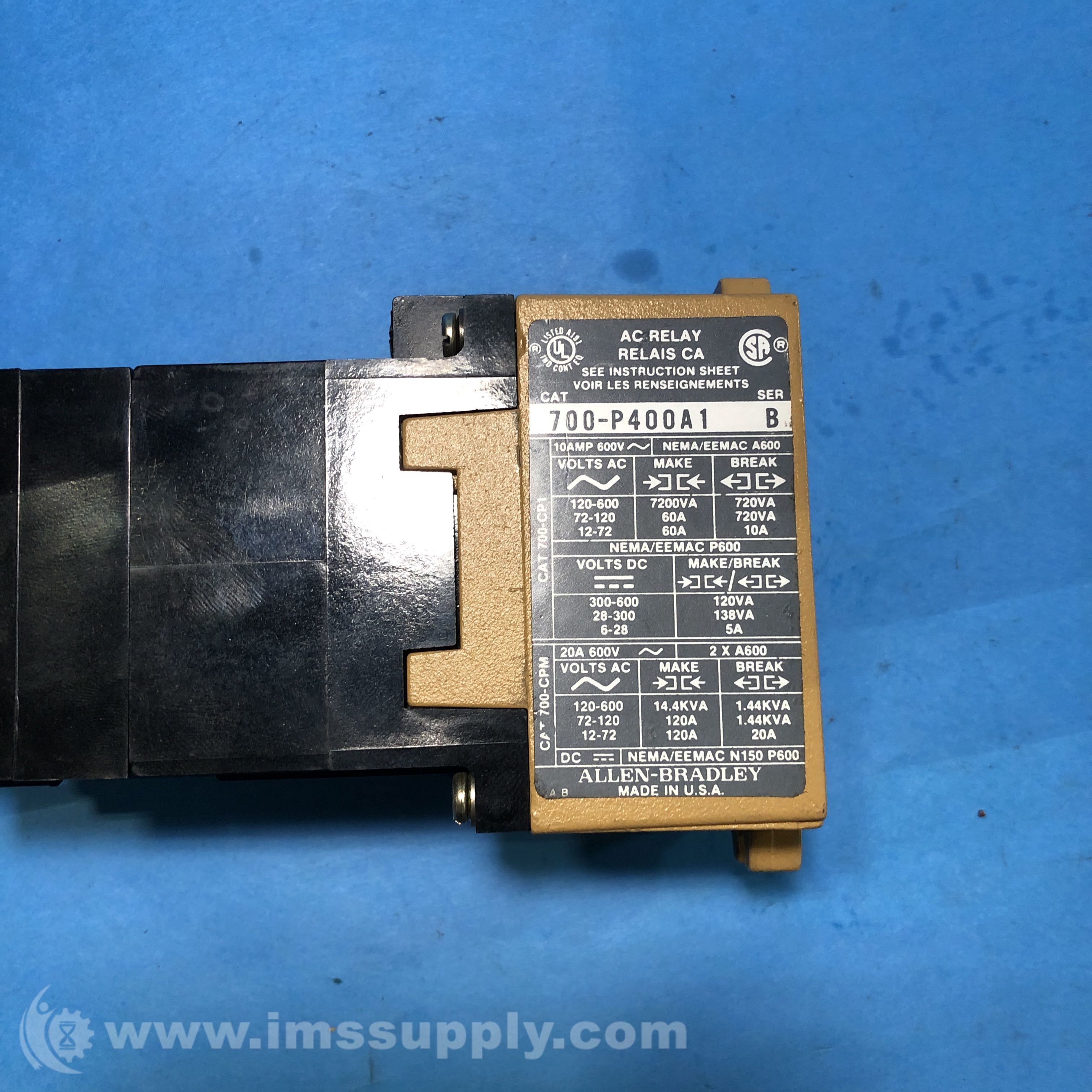 Allen Bradley 700-P400A1 AC Relay - IMS Supply