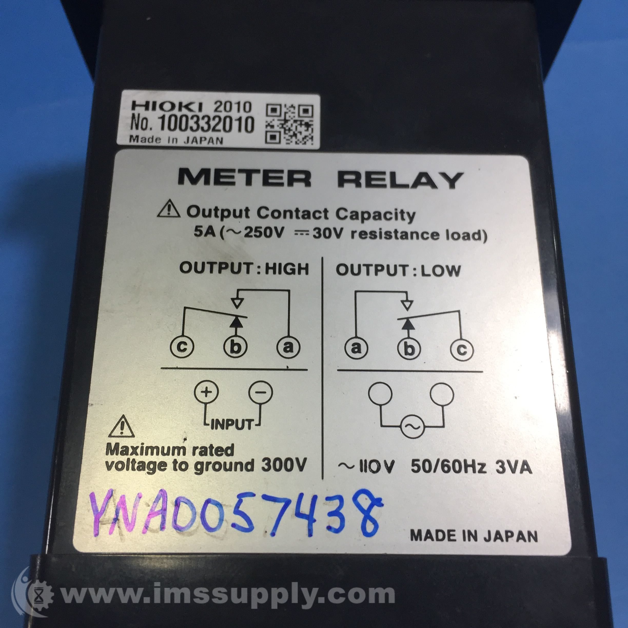 Hioki 2103 Meter Relay - IMS Supply
