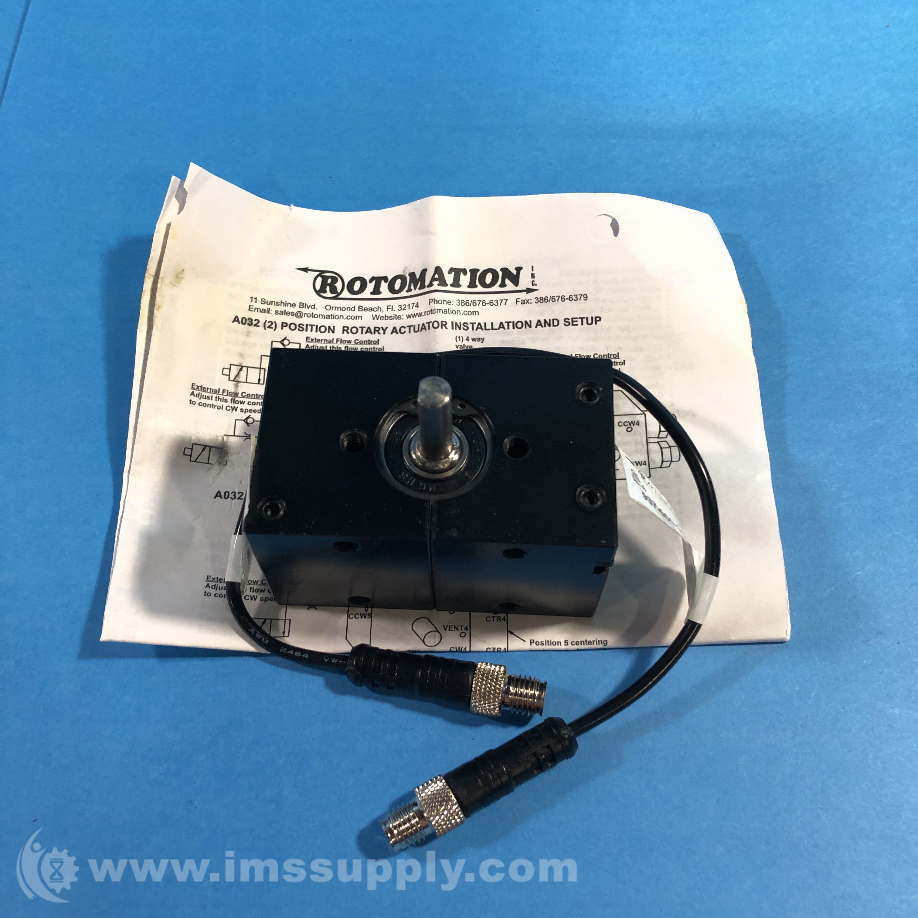Rotomation Inc A032-130-TC-S25-3SC-10.32-1 Actuator - IMS Supply