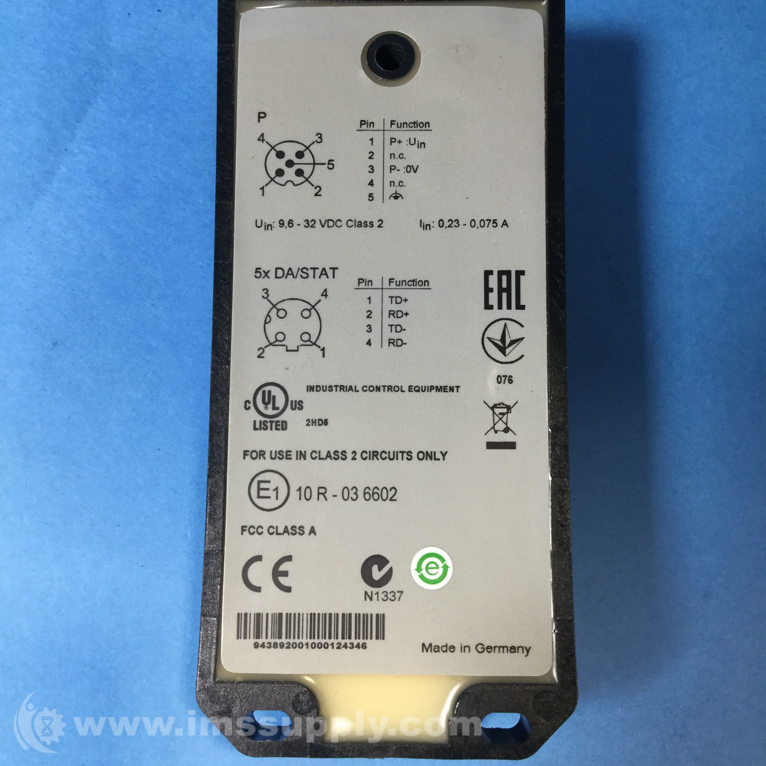 Hirschmann Octopus 5TX-EEC Ethernet Switch IP67 6PORT 4PIN - IMS Supply