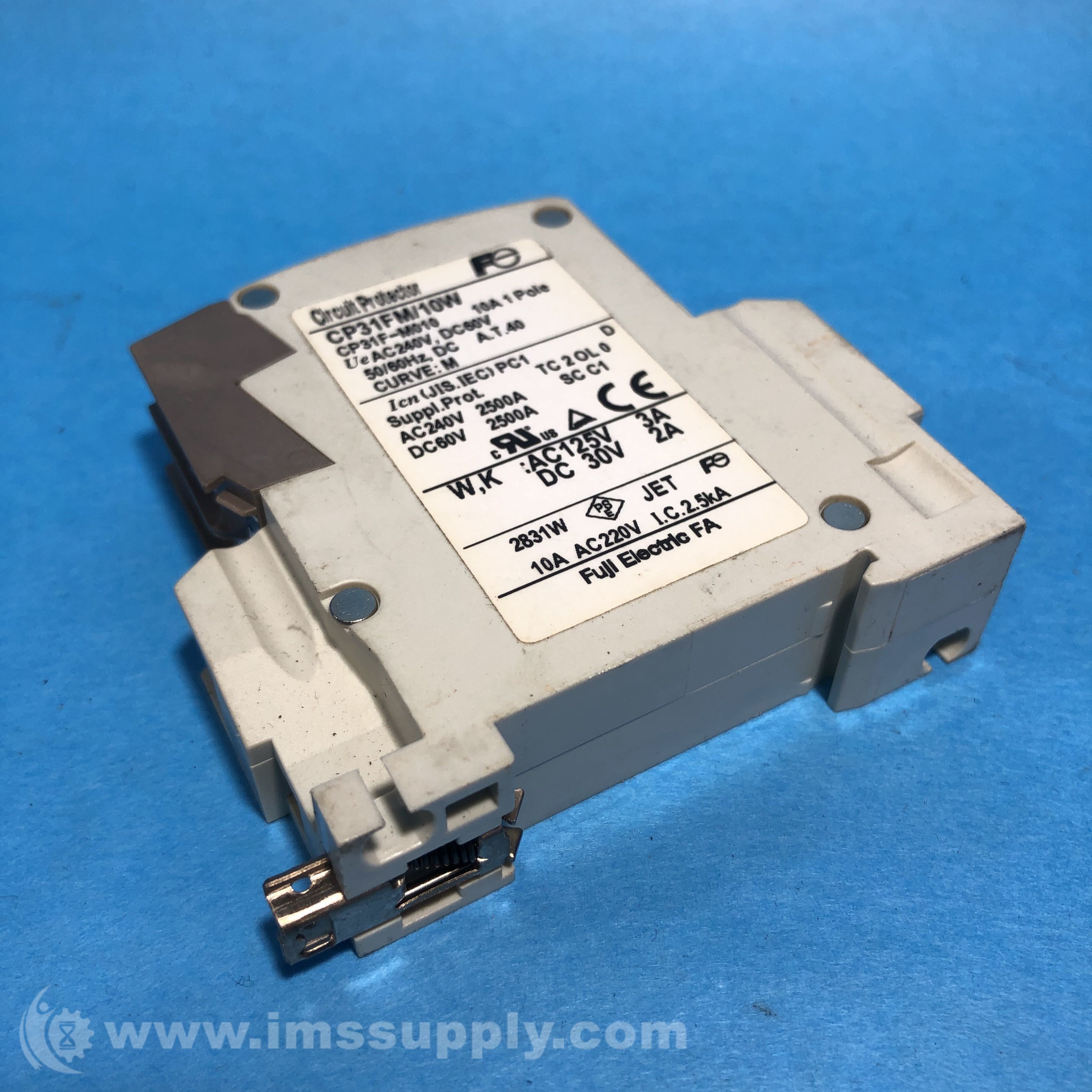 Fuji Electric CP31FM/10W Circuit Protector, 10A, 1 Pole - IMS Supply